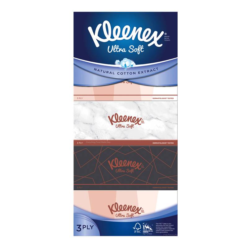 Kleenex Facial Tissue Box - Lifestyle (3ply) | NTUC FairPrice