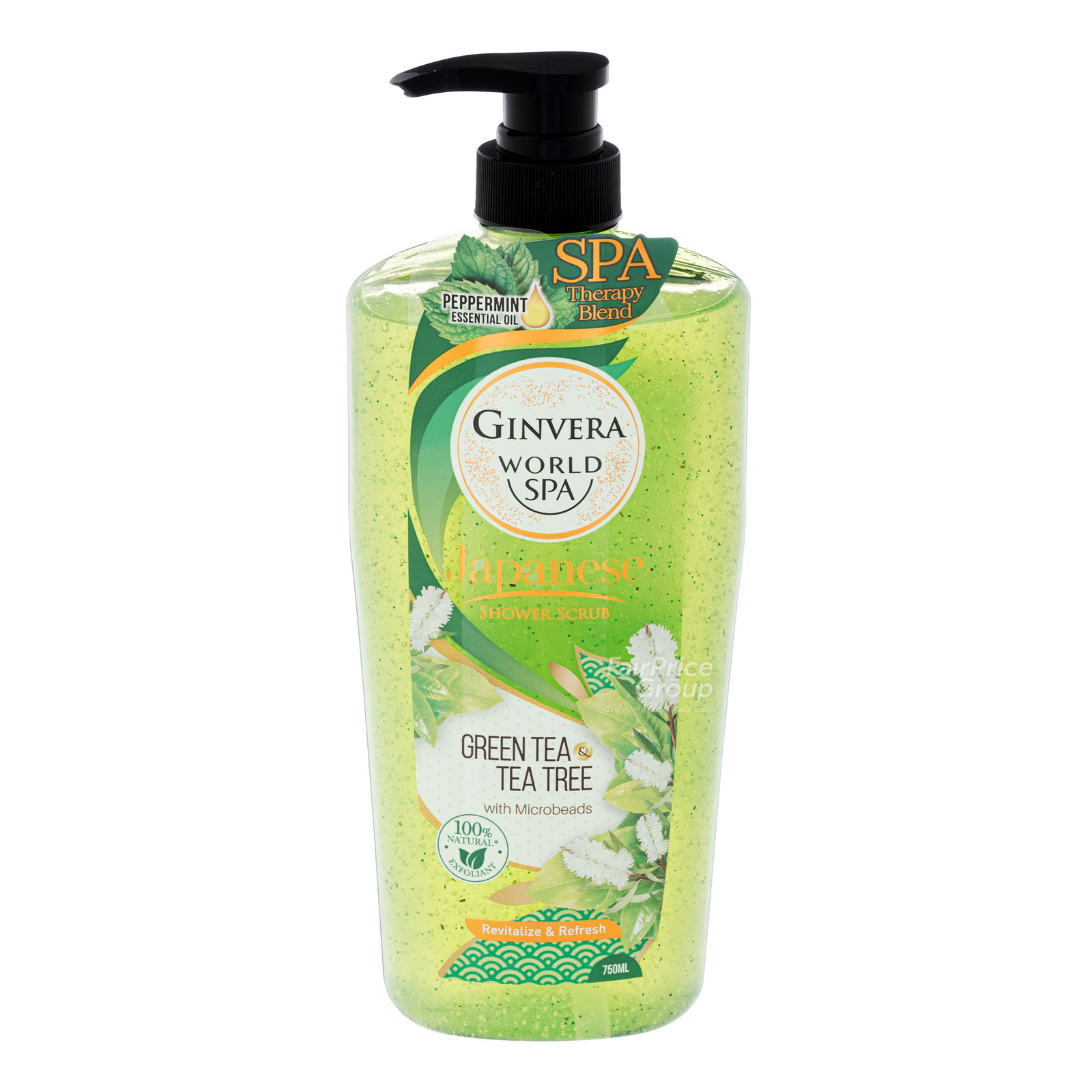 Ginvera World Spa Shower Scrub - Japanese (Green Tea & TeaTree) | NTUC ...
