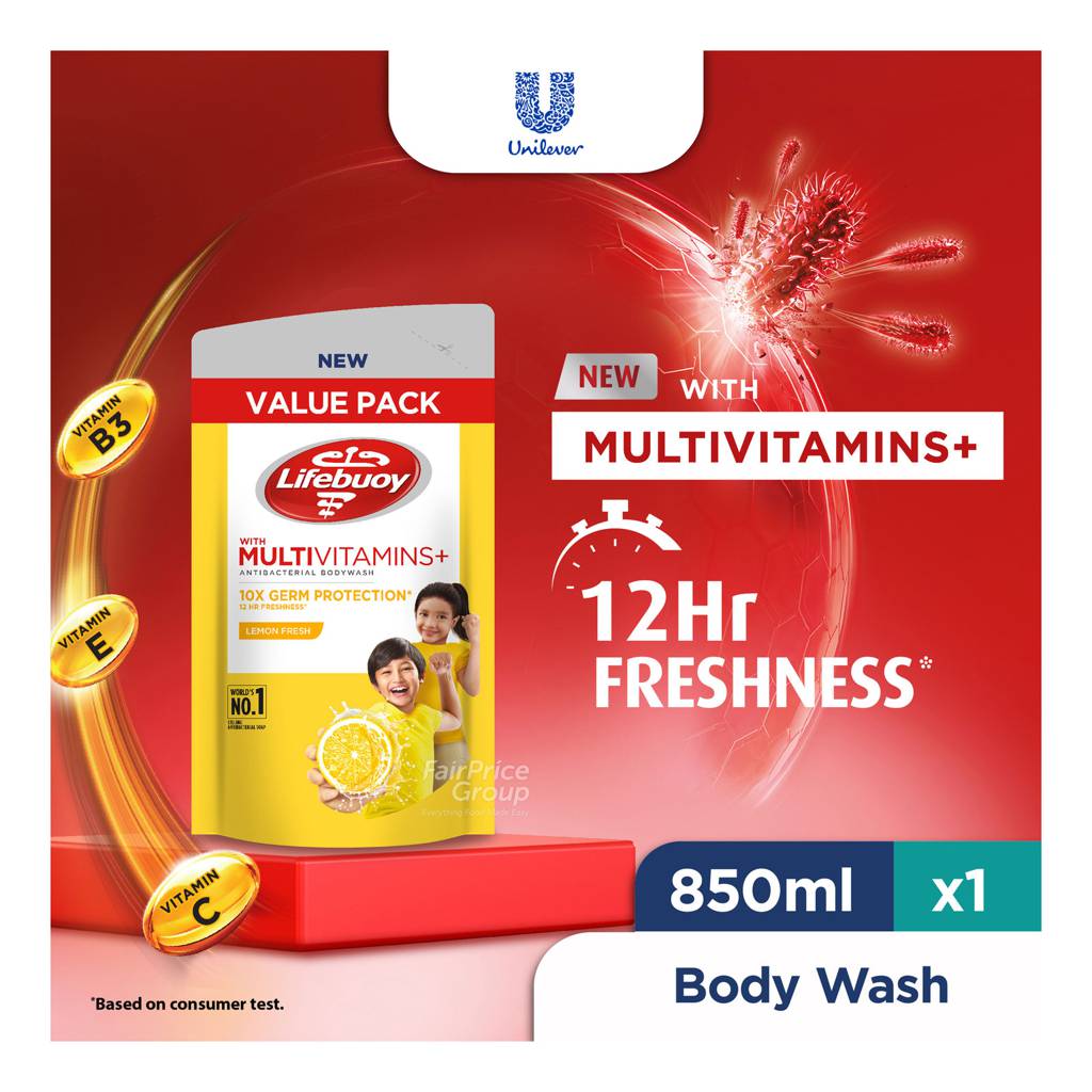 Lifebuoy Antibacterial Body Wash Refill - Lemon Fresh | NTUC FairPrice