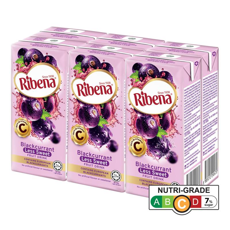 Ribena Blackcurrant Fruit Packet Drink - Less Sweet | NTUC FairPrice