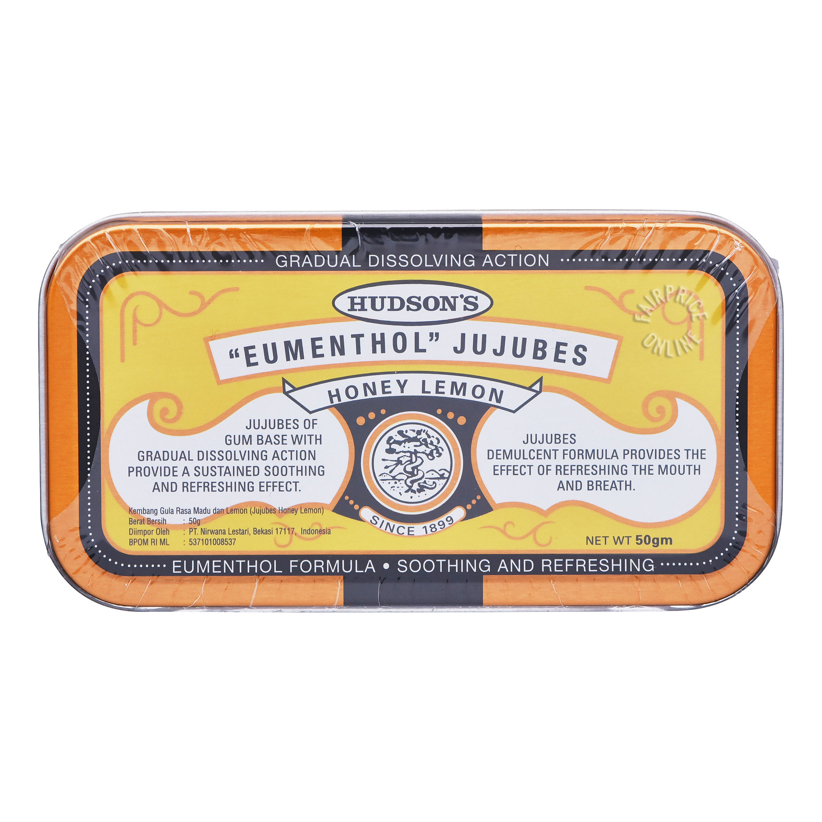 Hudson's Eumenthol Jujubes Lozenges - Honey Lemon | NTUC FairPrice