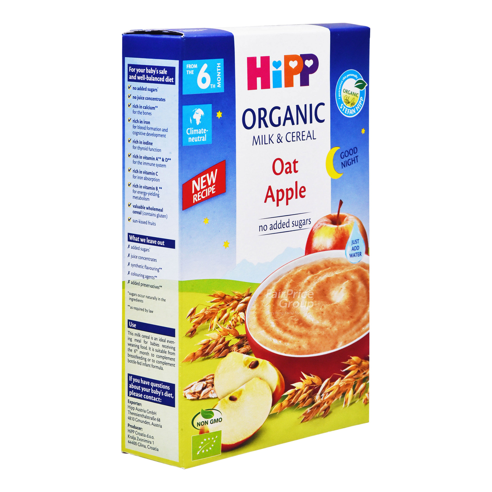 HiPP Organic Milk Pap - Good Night Oat Apple (6+ Months) | NTUC FairPrice