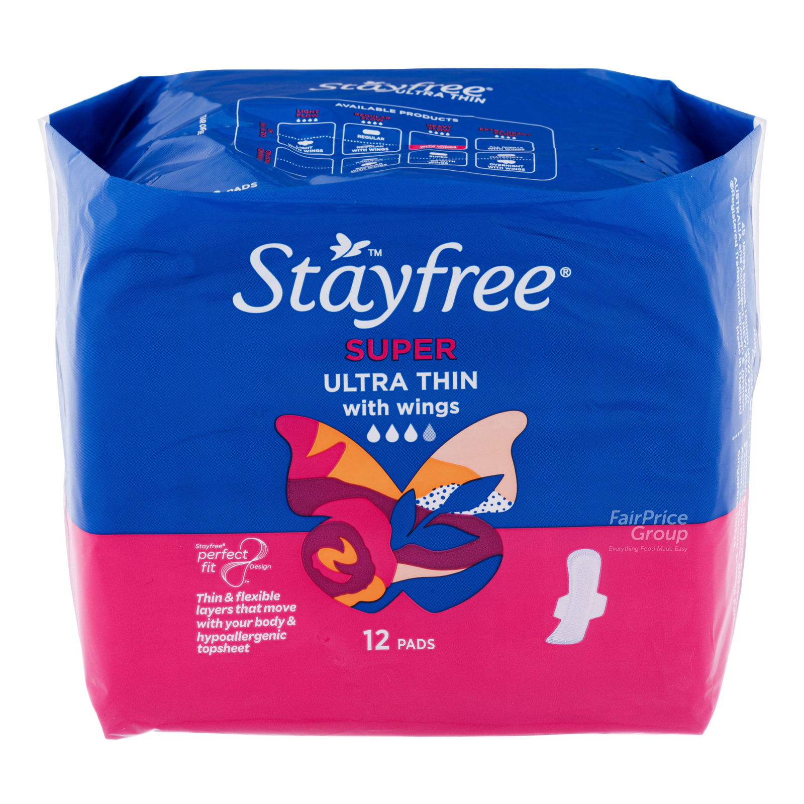 Stayfree Ultra Thin Pads - Super with Wings | NTUC FairPrice