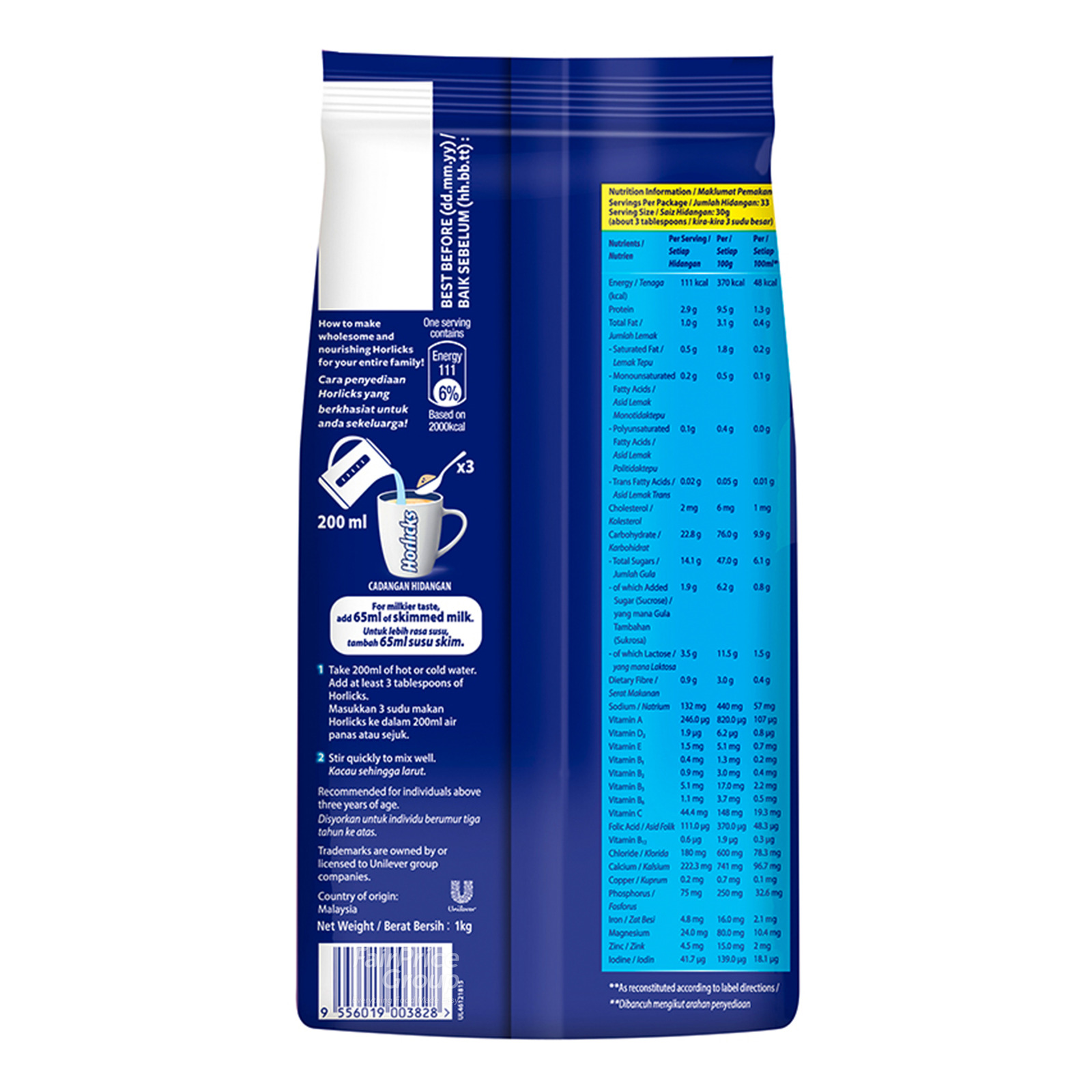 Horlicks Light Nutrition Facts | Besto Blog