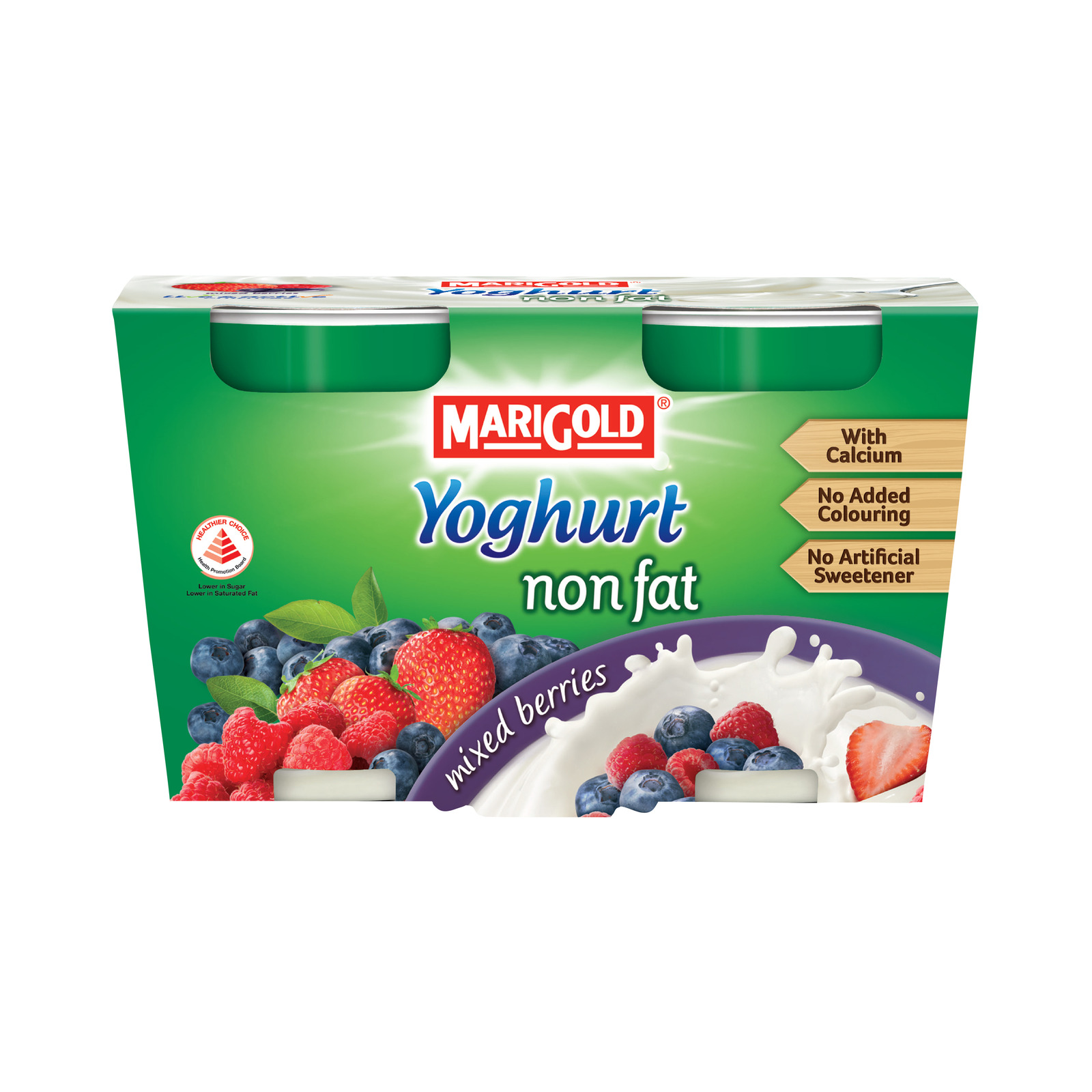 Marigold Non Fat Yoghurt - Mixed Berries | NTUC FairPrice