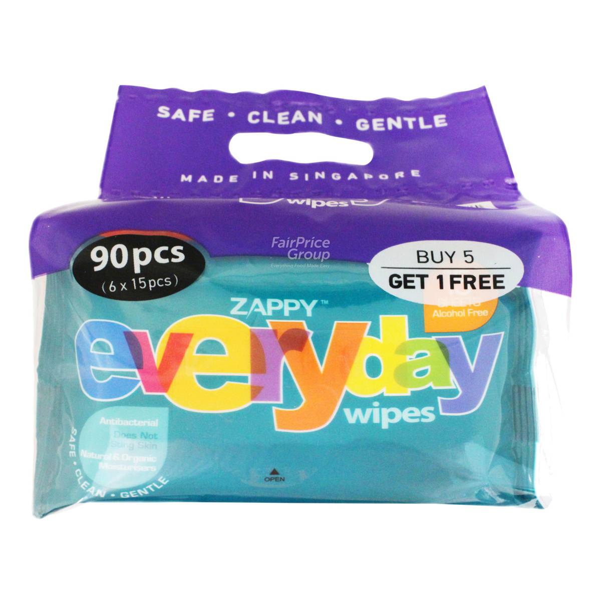Zappy Alcohol Free Everyday Wipes | NTUC FairPrice