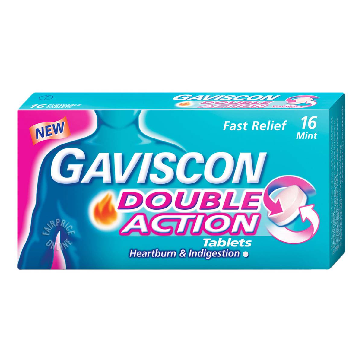 Gaviscon Double Action Tablets - Mint | NTUC FairPrice