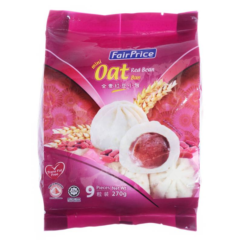 FairPrice Frozen Mini Oat Buns - Red Bean | NTUC FairPrice