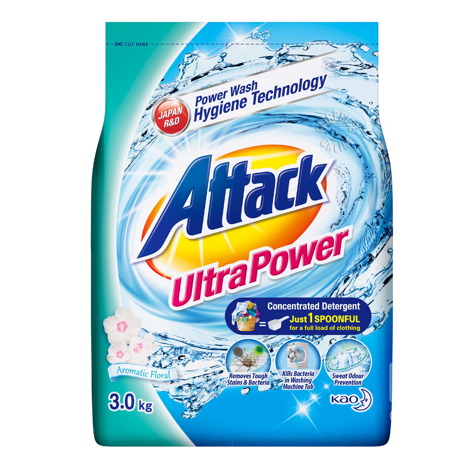 Attack Powder Detergent - Ultra Power (Aromatic Floral) | NTUC FairPrice