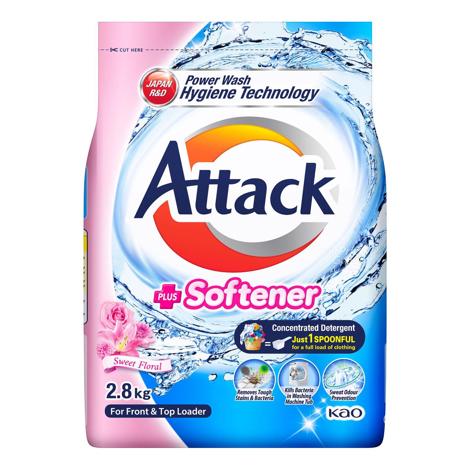 Attack Powder Detergent - Plus Softener (Sweet Floral) | NTUC FairPrice