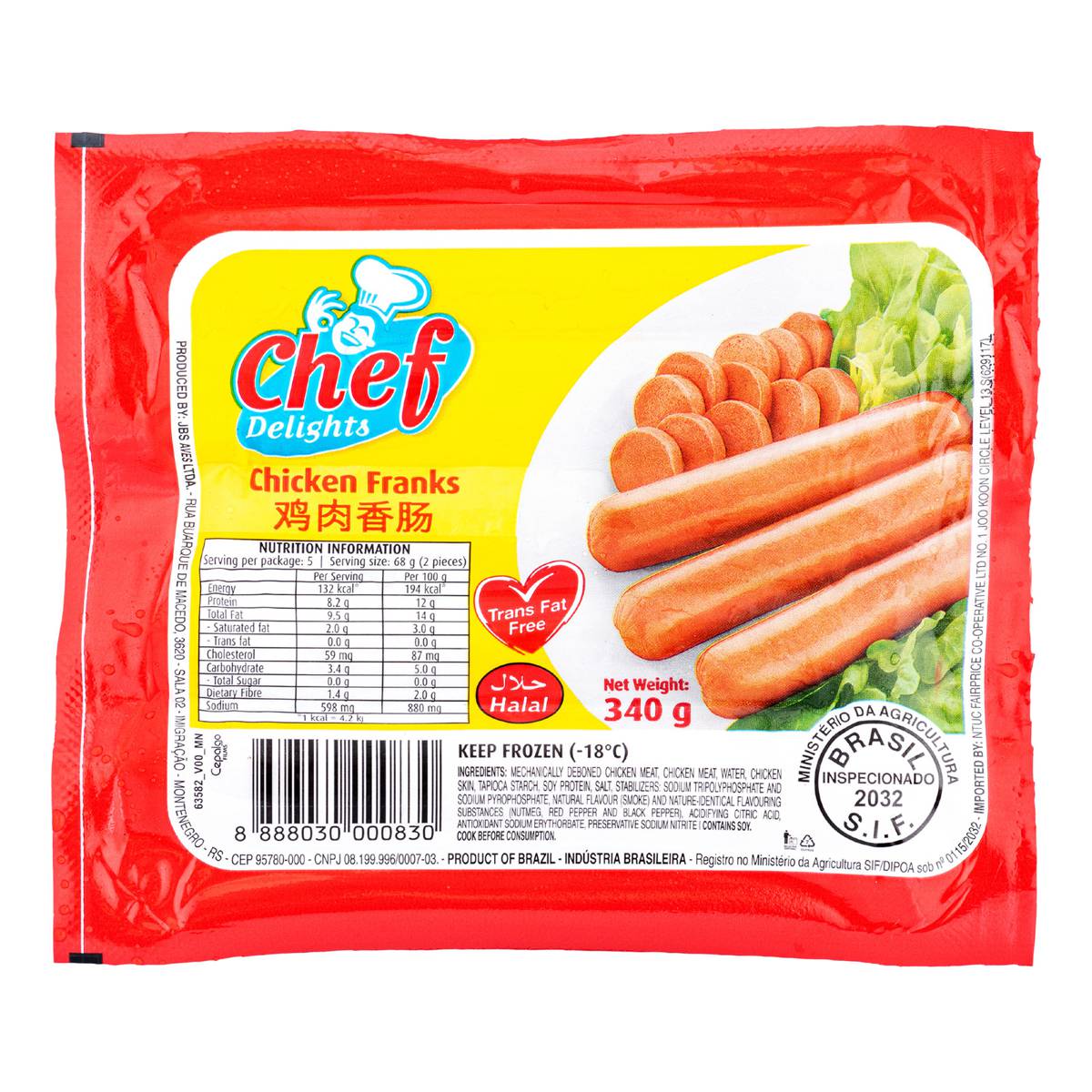 Chef Delights Chicken Franks | NTUC FairPrice