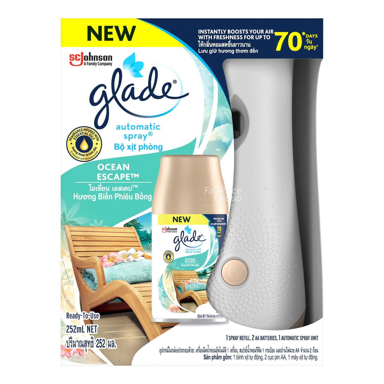 Glade Automatic Spray Starter Kit - Ocean Escape | NTUC FairPrice