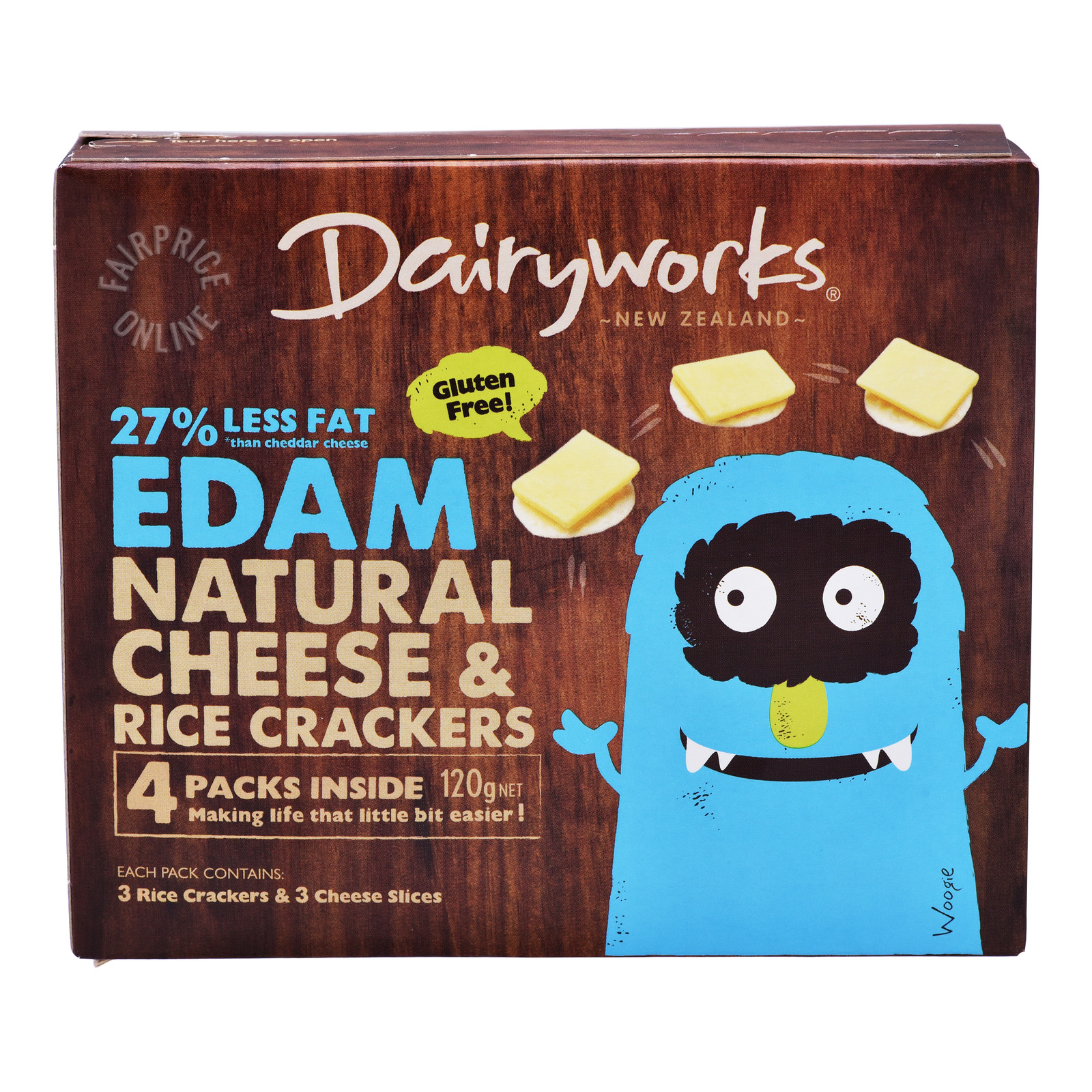 Dairyworks Natural Cheese & Rice Crackers - Edam | NTUC FairPrice