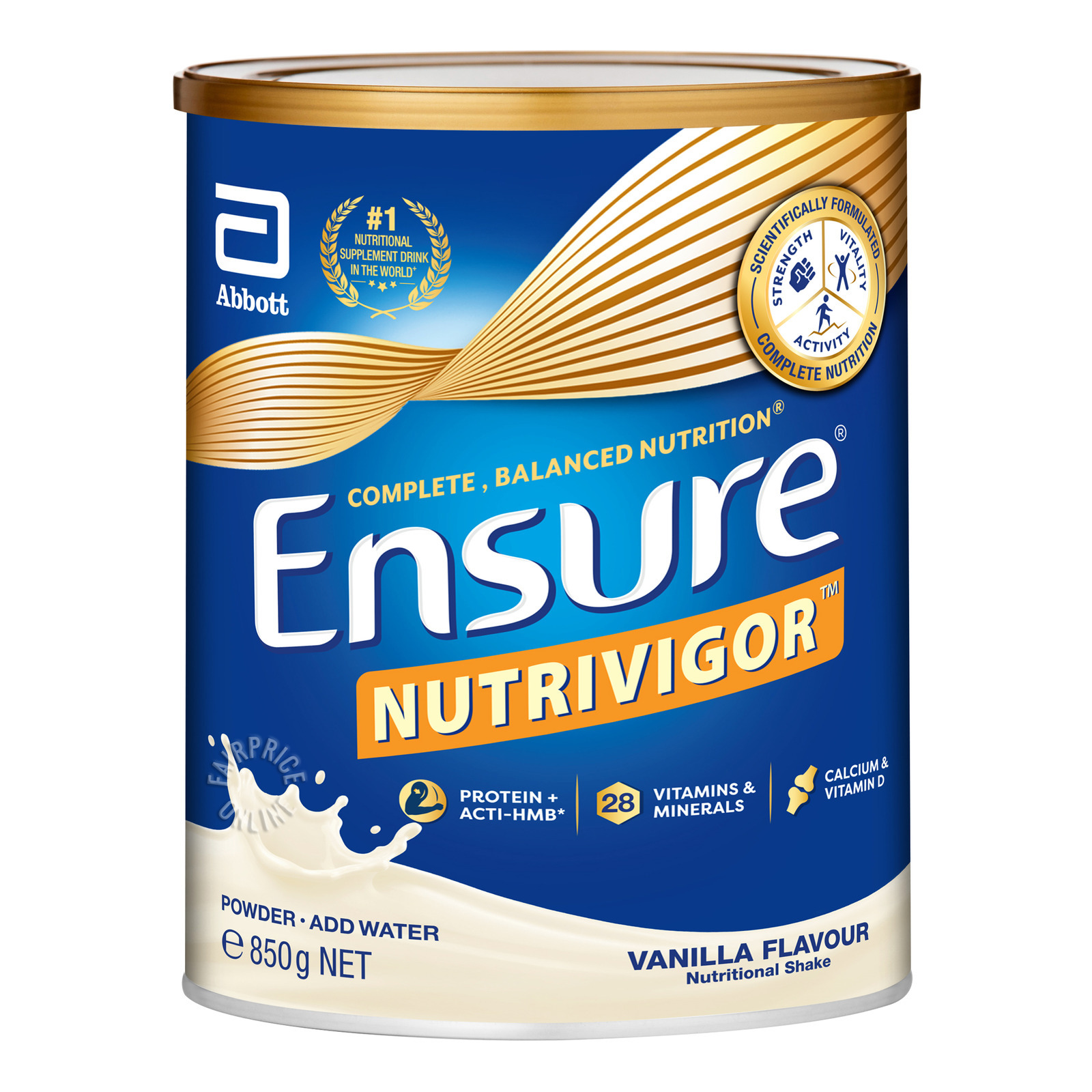 Abbott Ensure NutriVigor Adult Milk Formula - Vanilla | NTUC FairPrice