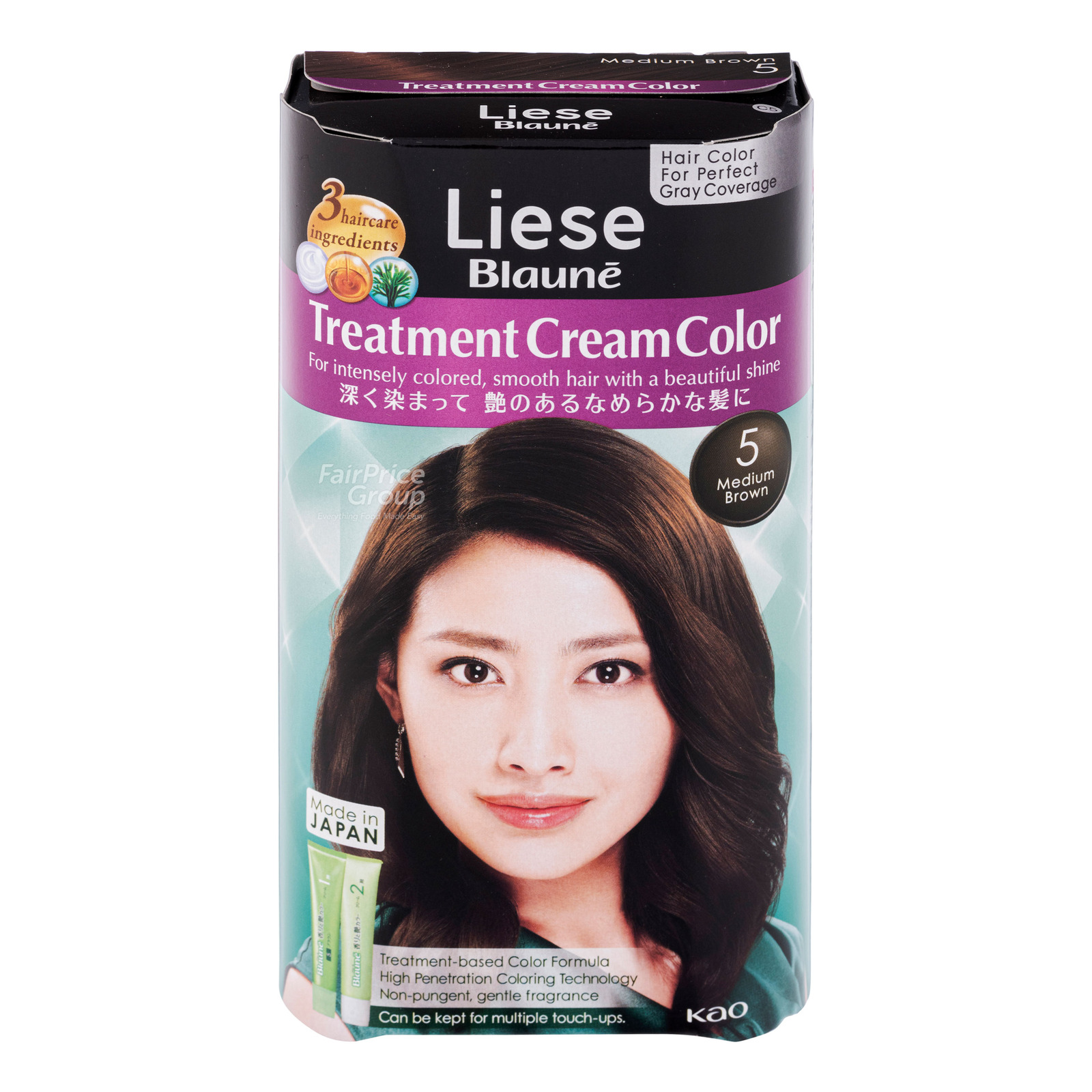 Liese Blaune Treatment Cream Colour - 5 Medium Brown | NTUC FairPrice