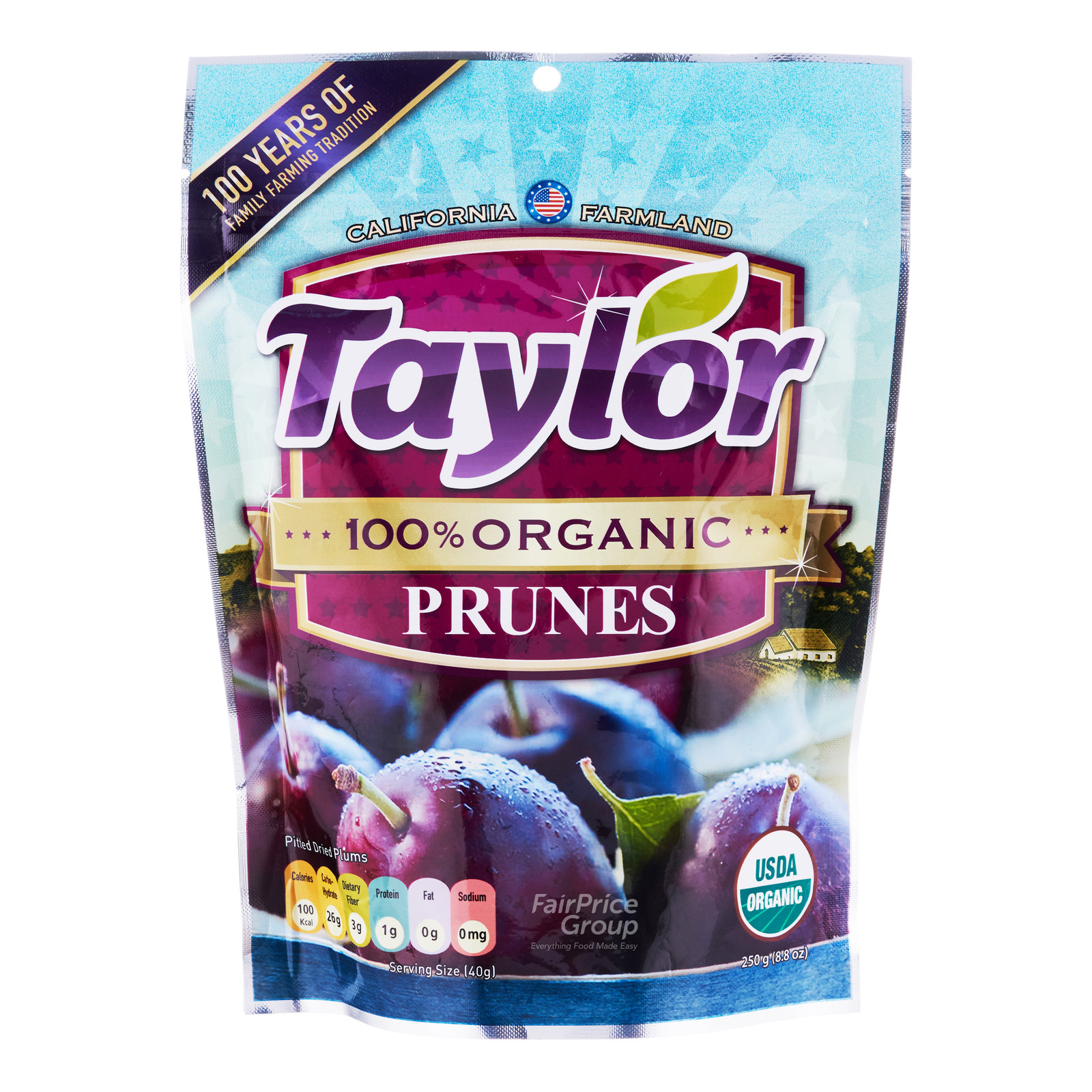 Taylor 100% Organic Prunes | NTUC FairPrice