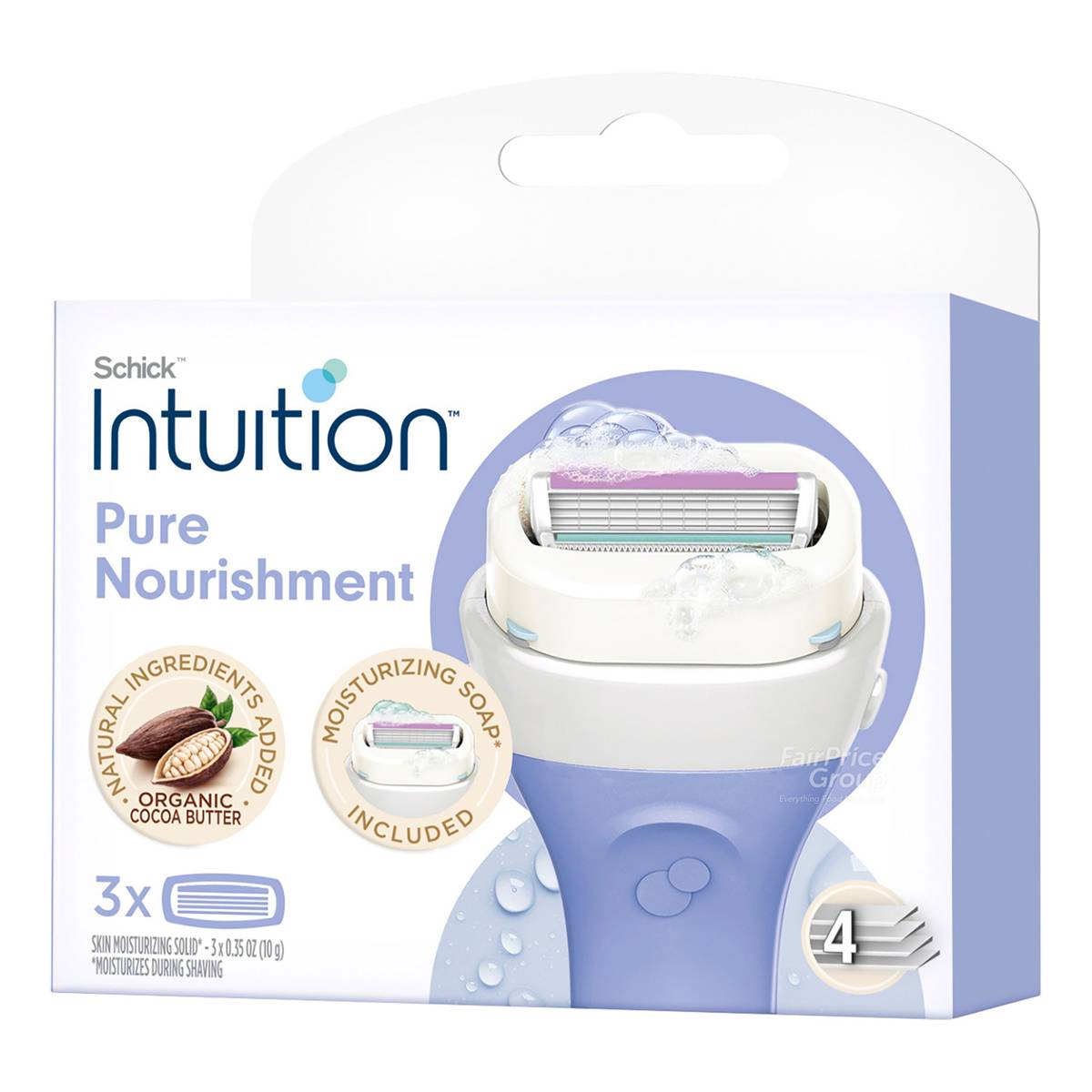 Schick Razor Cartridge Refill-Intuition (Pure Nourishment) | NTUC FairPrice