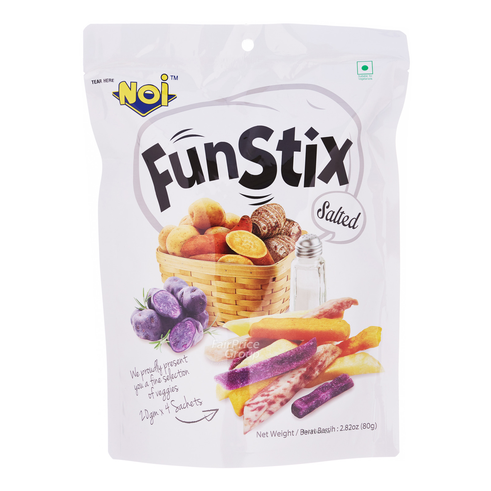 N.O.I Fun Stix Mixed Potato and Yam Stick - Salted | NTUC FairPrice