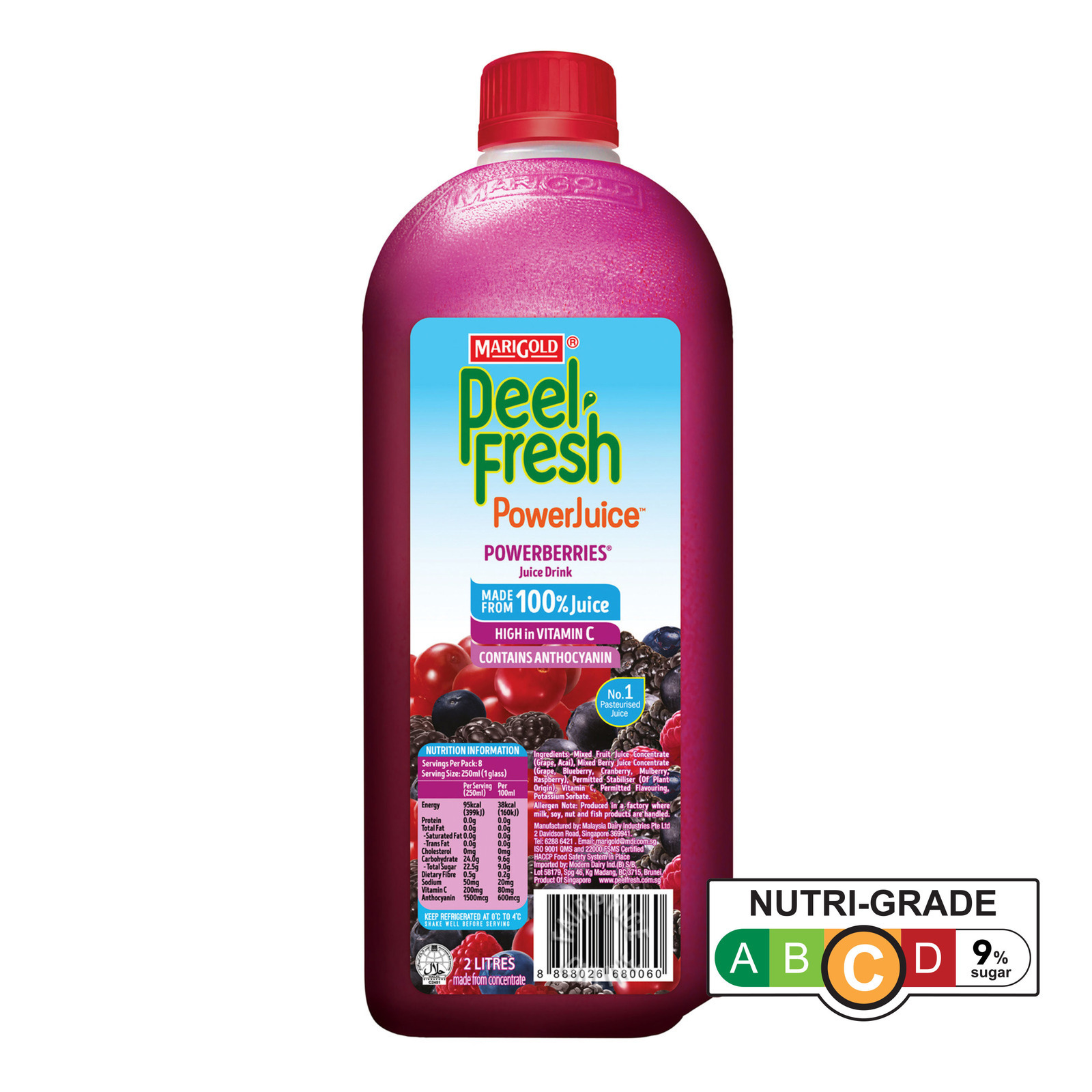 Marigold Peel Fresh Bottle Juice - Powerberries (No Sugar) | NTUC FairPrice
