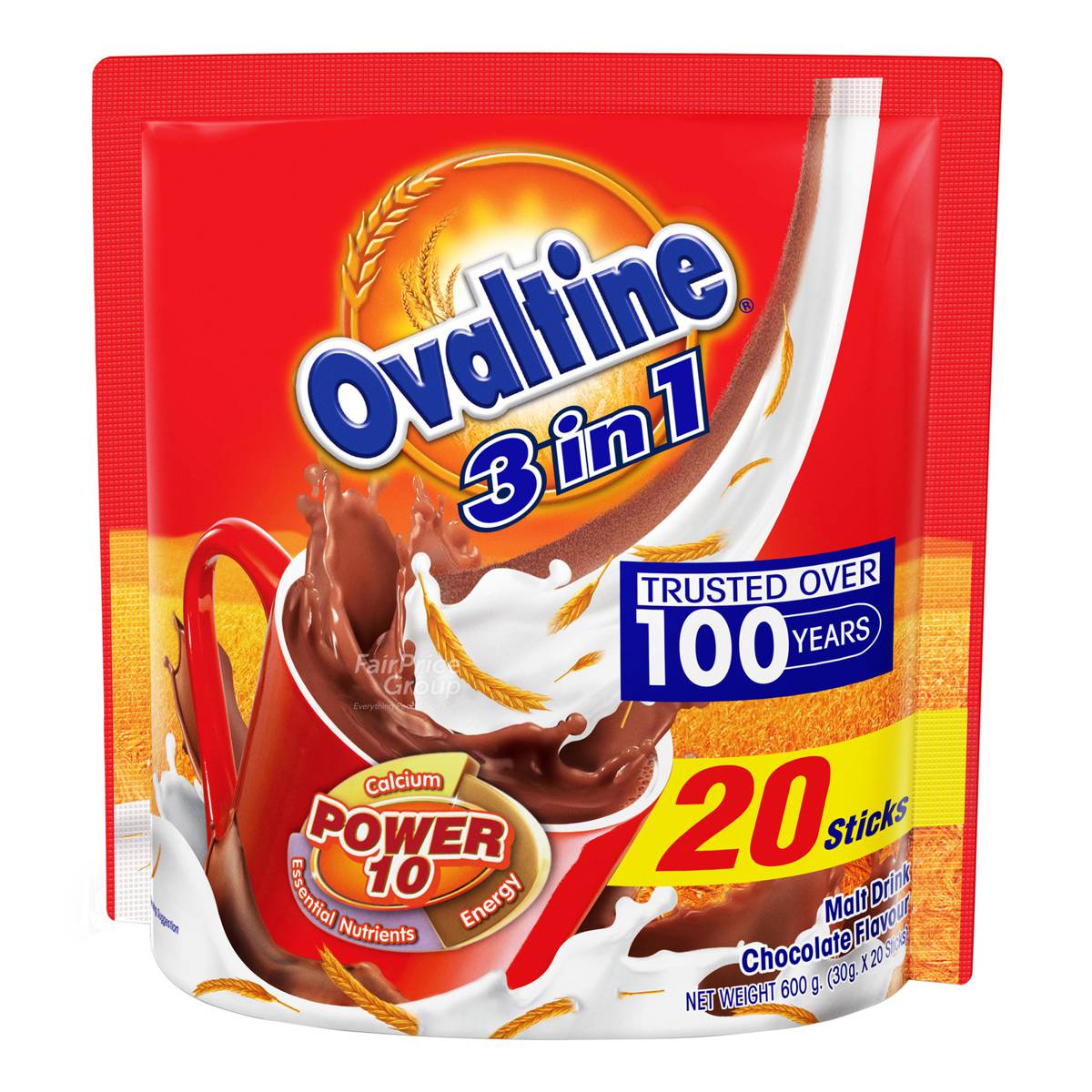 Ovaltine 3 in 1 Instant Malt Drink Sachets - Chocolate | NTUC FairPrice