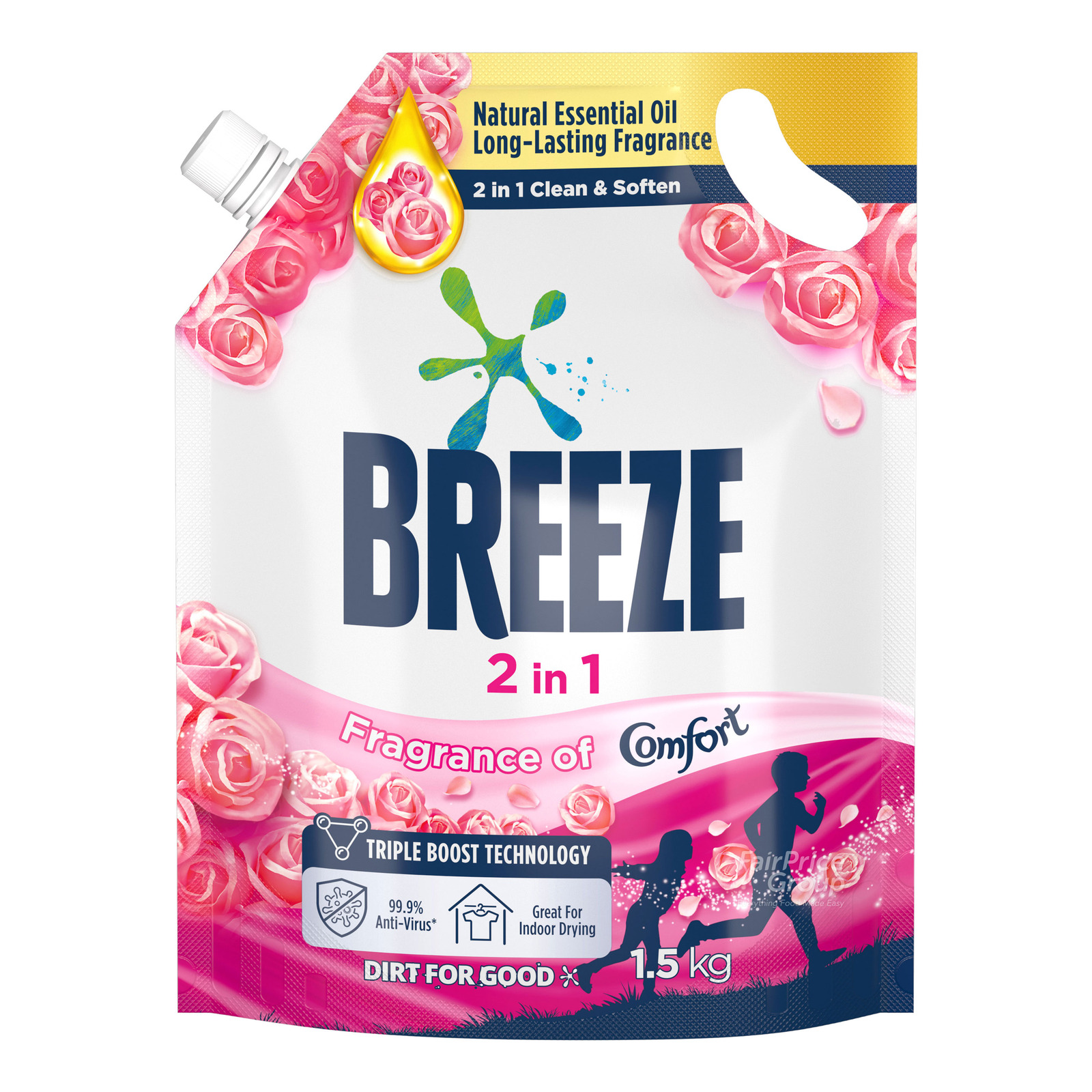 Breeze Liquid Detergent Refill - Comfort (Long Lasting Perfume) | NTUC ...