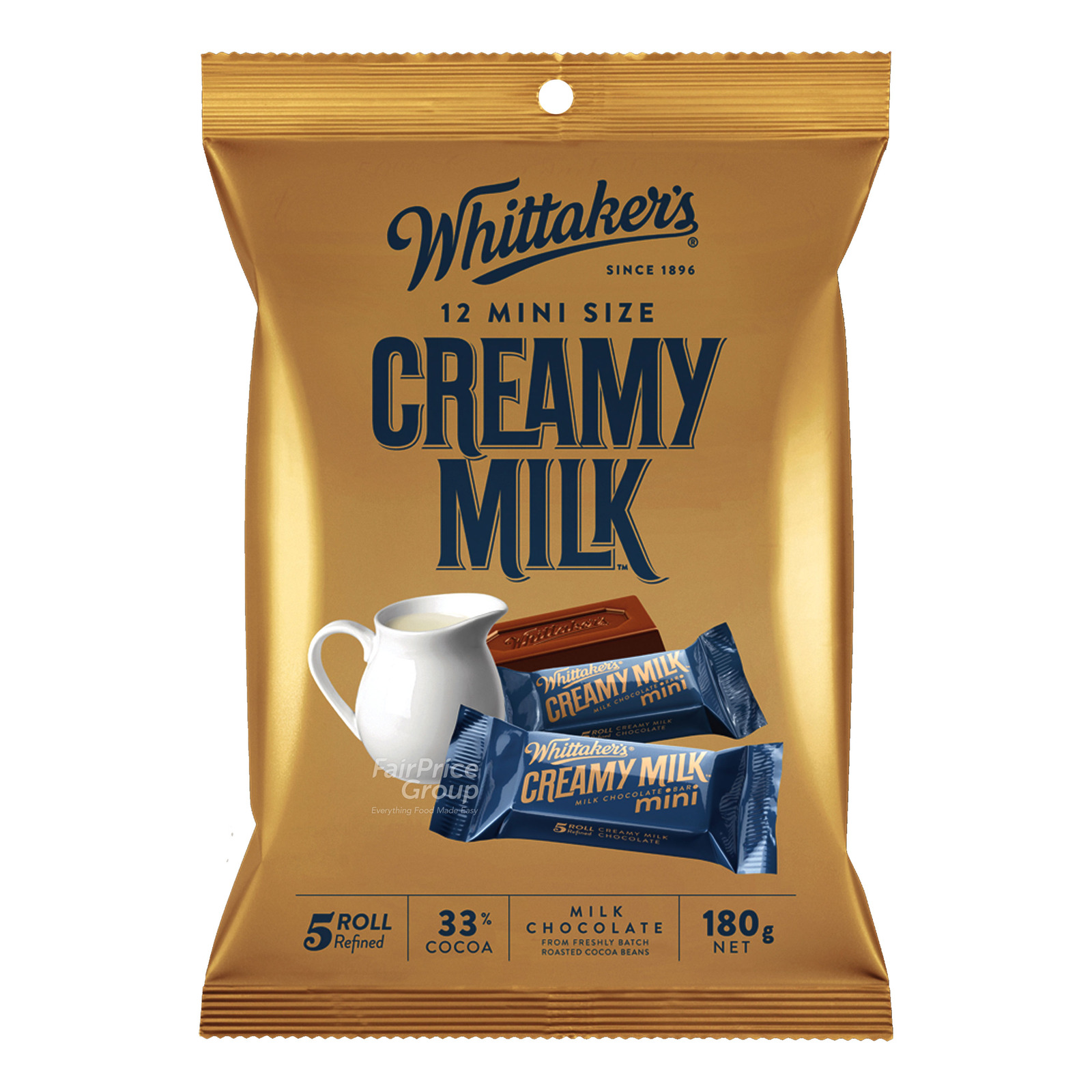 Whittaker's Mini Milk Chocolate Bar - Creamy Milk | NTUC FairPrice