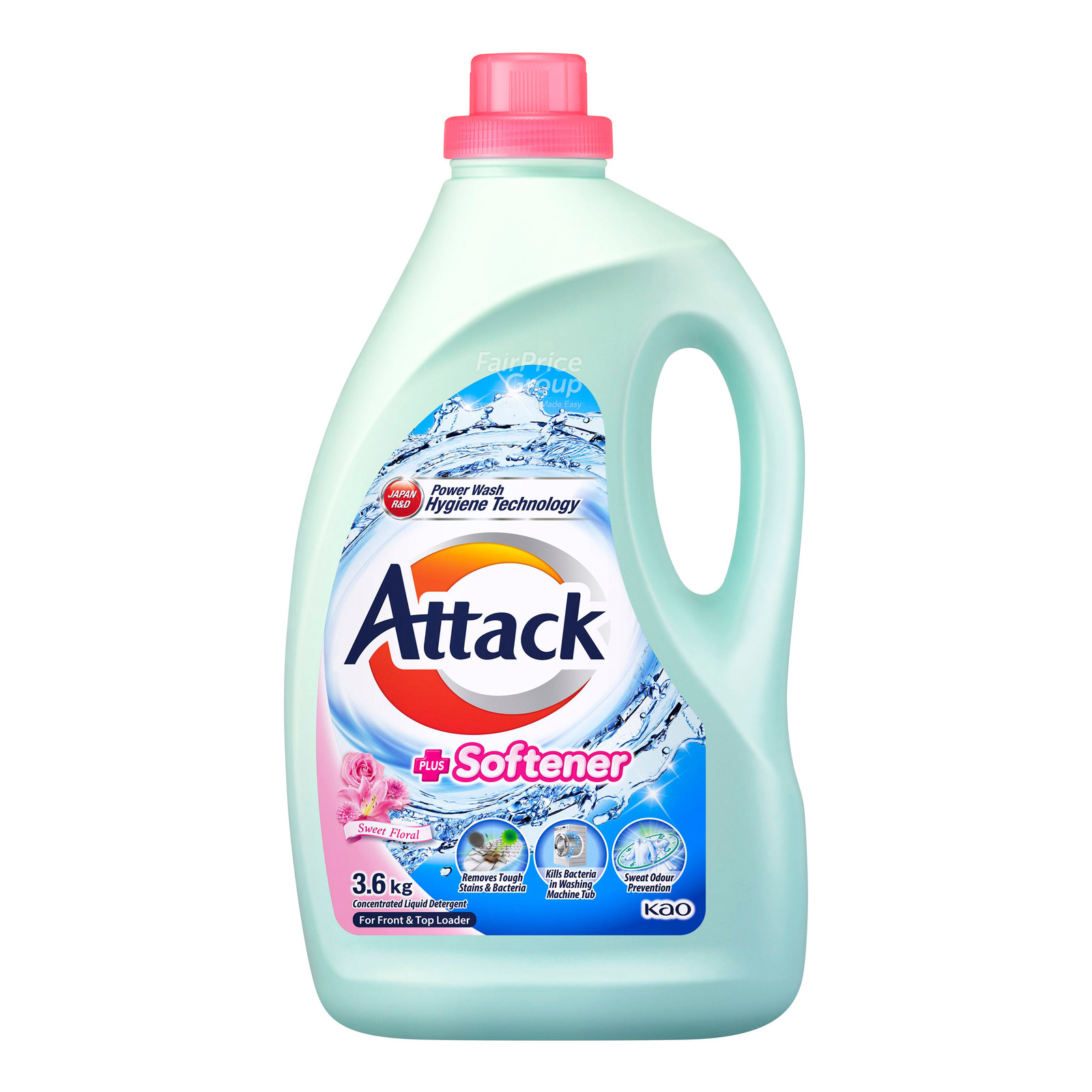 Attack Liquid Detergent - Plus Softener (Sweet Floral) | NTUC FairPrice