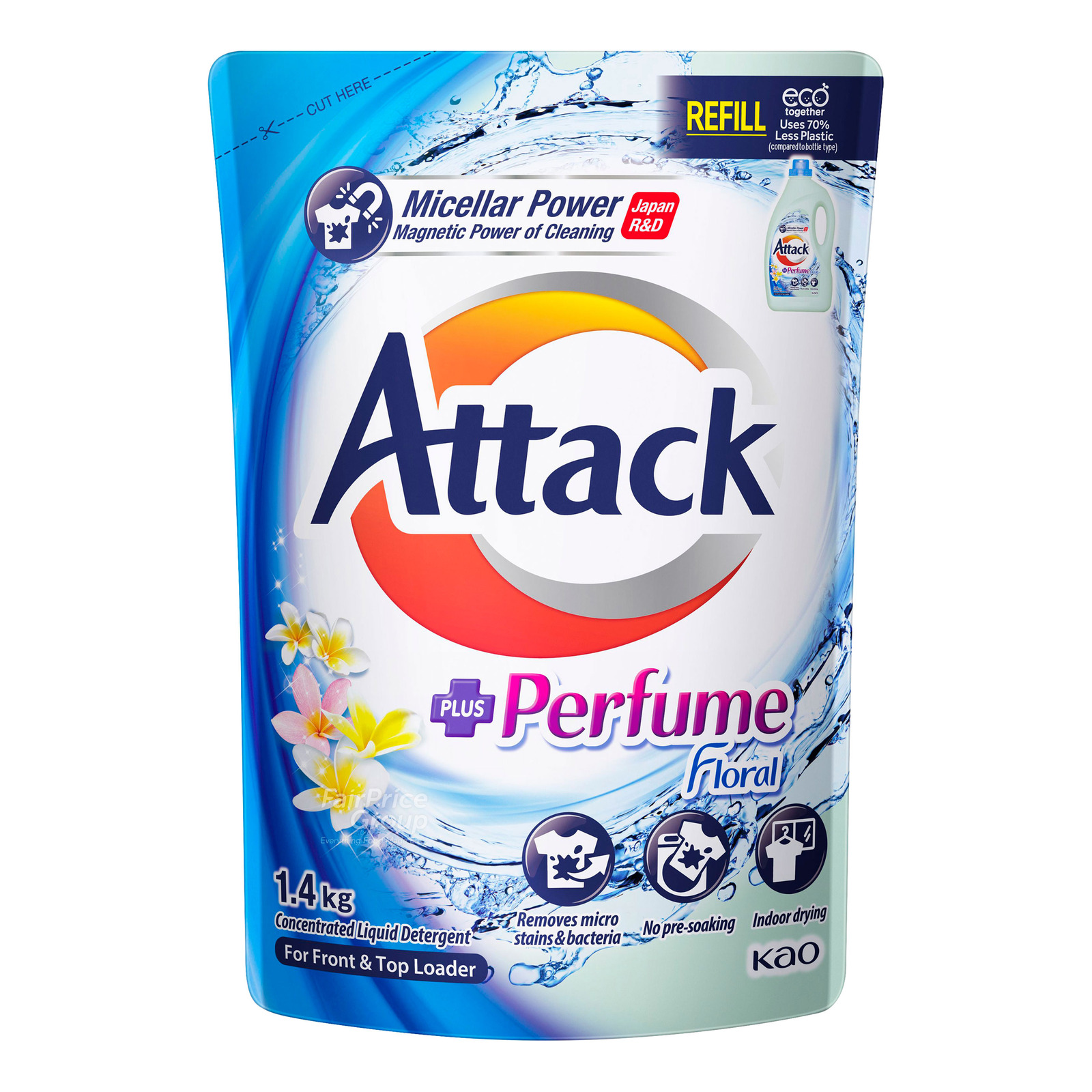 Attack Liquid Detergent Refill - Perfume (Floral) | NTUC FairPrice