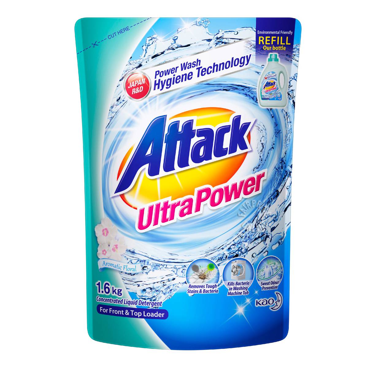 Attack Liquid Detergent Refill - Ultra Power (Aromatic Floral) | NTUC ...