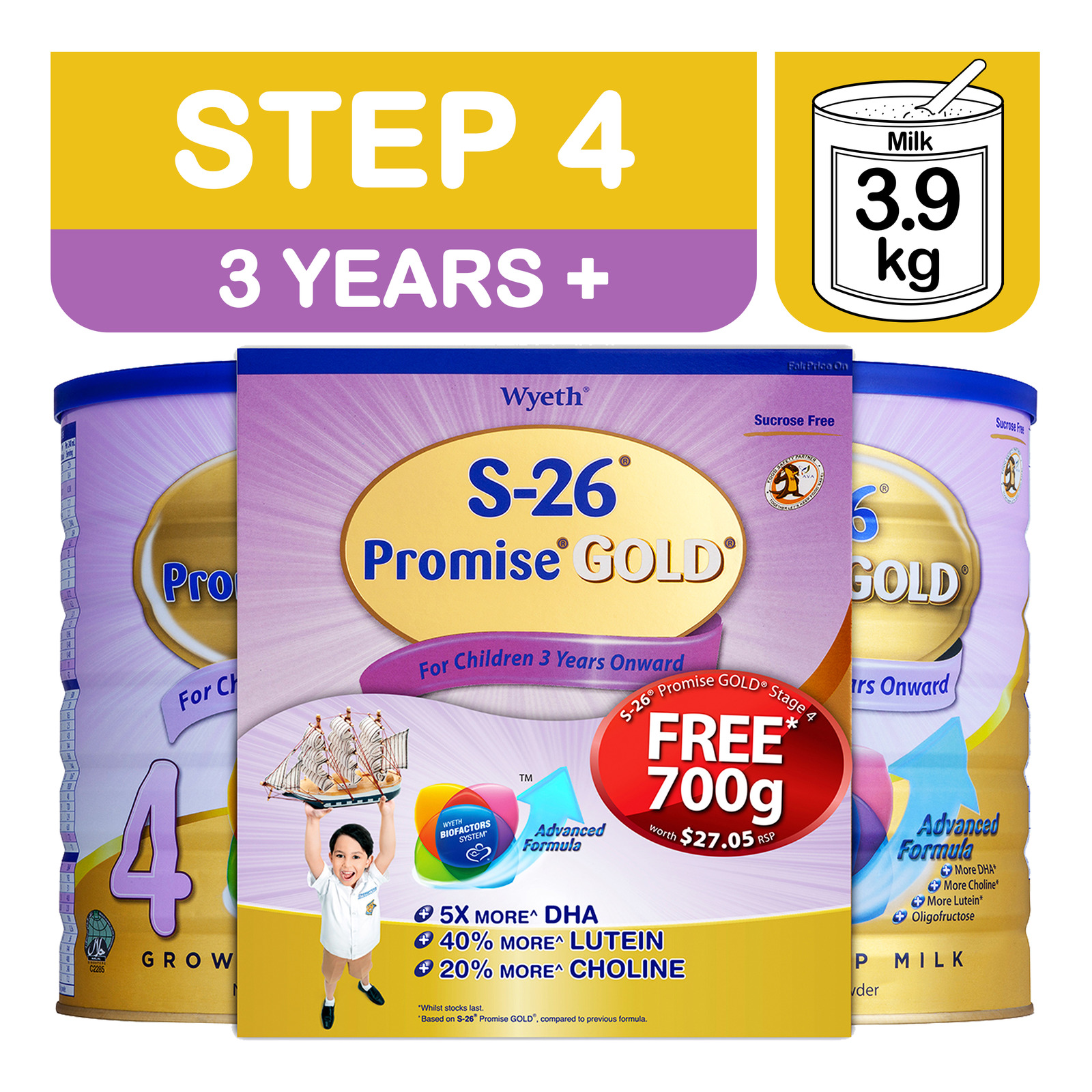 Wyeth S26 Promise Gold Grow Up Milk Formula - Step 4 | NTUC FairPrice