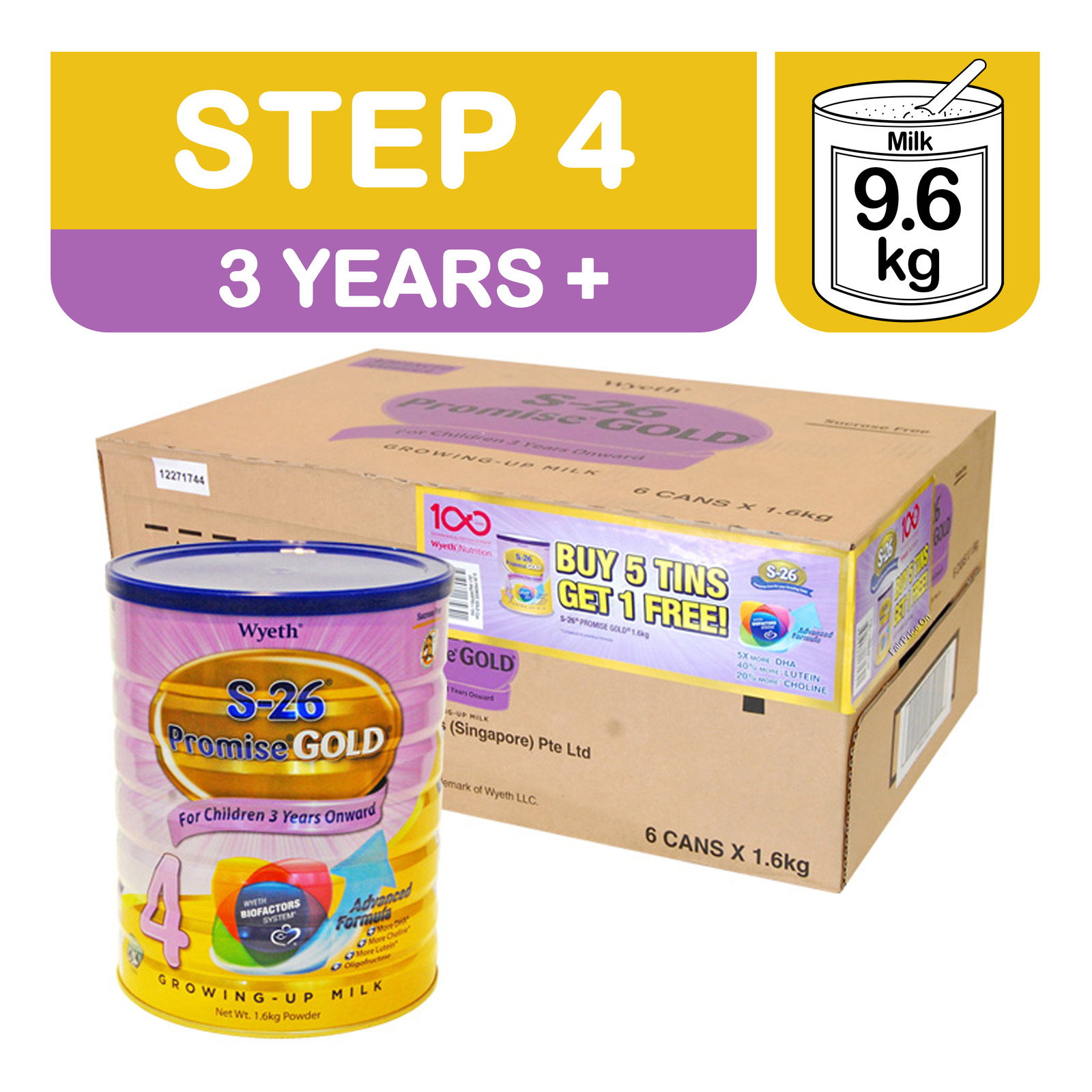 Wyeth S26 Promise Gold Grow Up Milk Formula - Step 4 | NTUC FairPrice