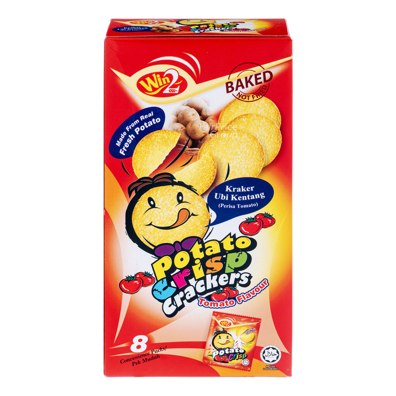 Win2 Baked Potato Crisp Crackers - Tomato | NTUC FairPrice