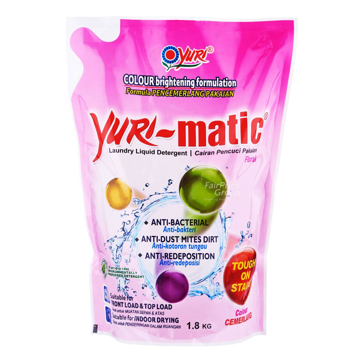 Yuri-matic Laundry Liquid Detergent Refill - Floral | NTUC FairPrice
