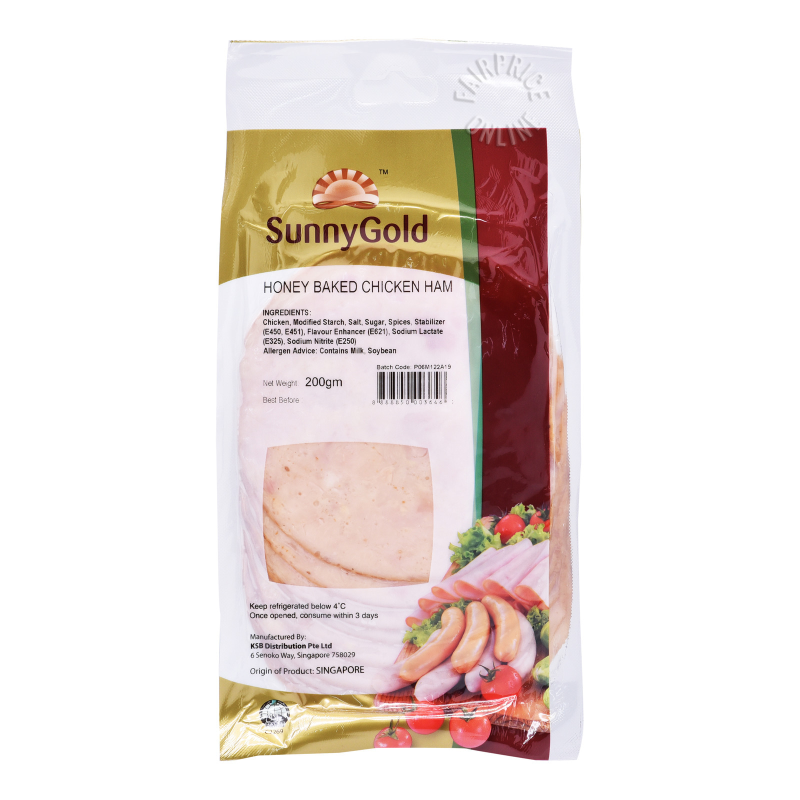 Sunny Gold Chicken Ham - Honey Baked | NTUC FairPrice