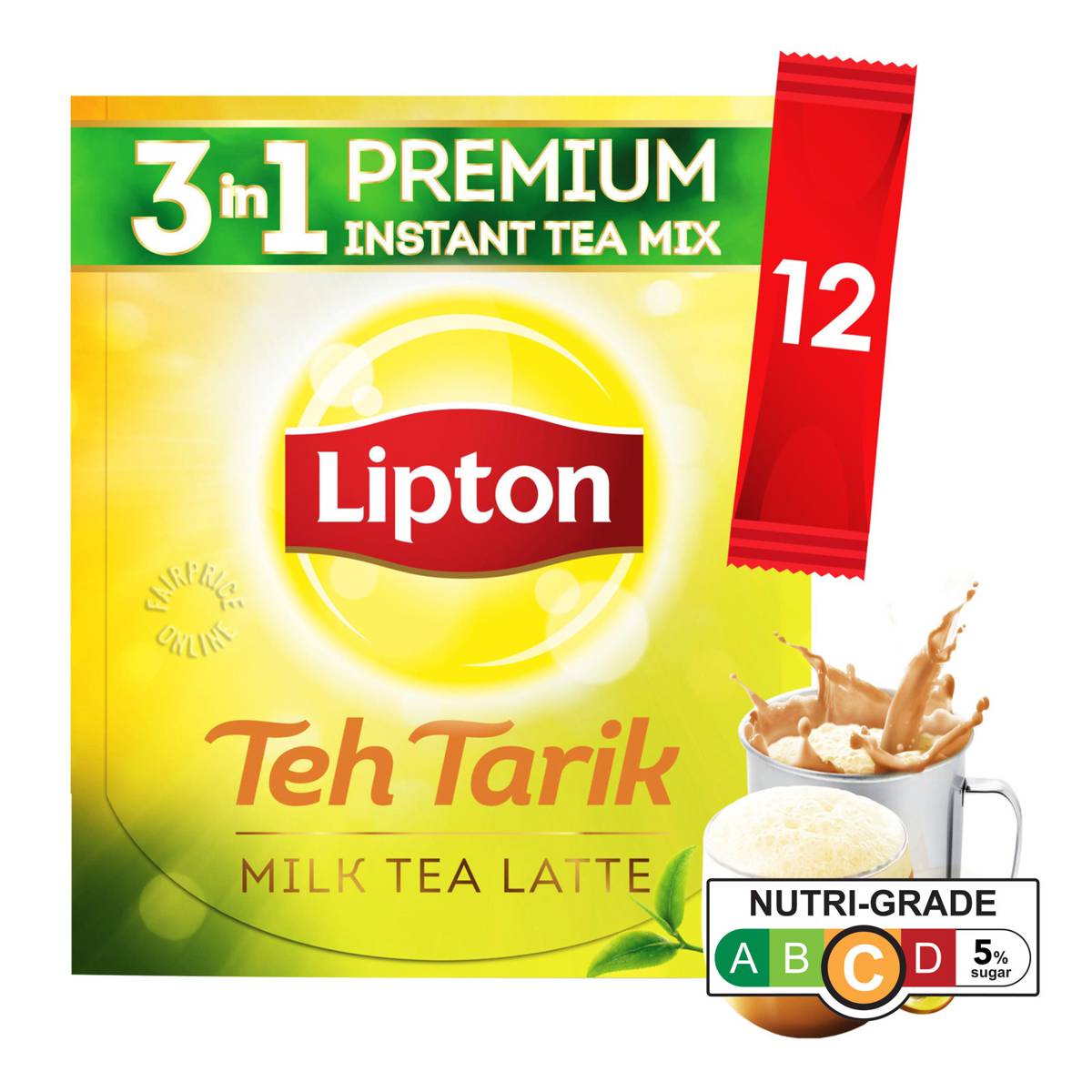 Lipton 3 in 1 Instant Milk Tea Latte - Teh Tarik | NTUC FairPrice