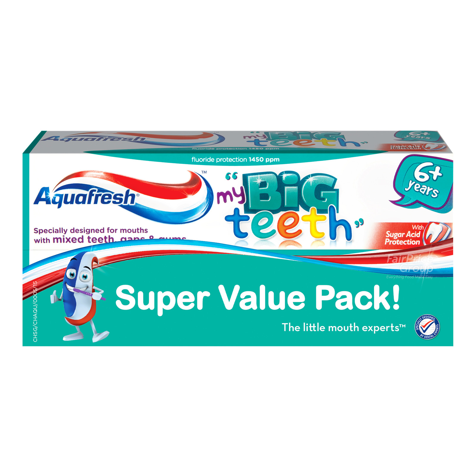 Aquafresh Toothpaste - Big Teeth (6+ Years) | NTUC FairPrice