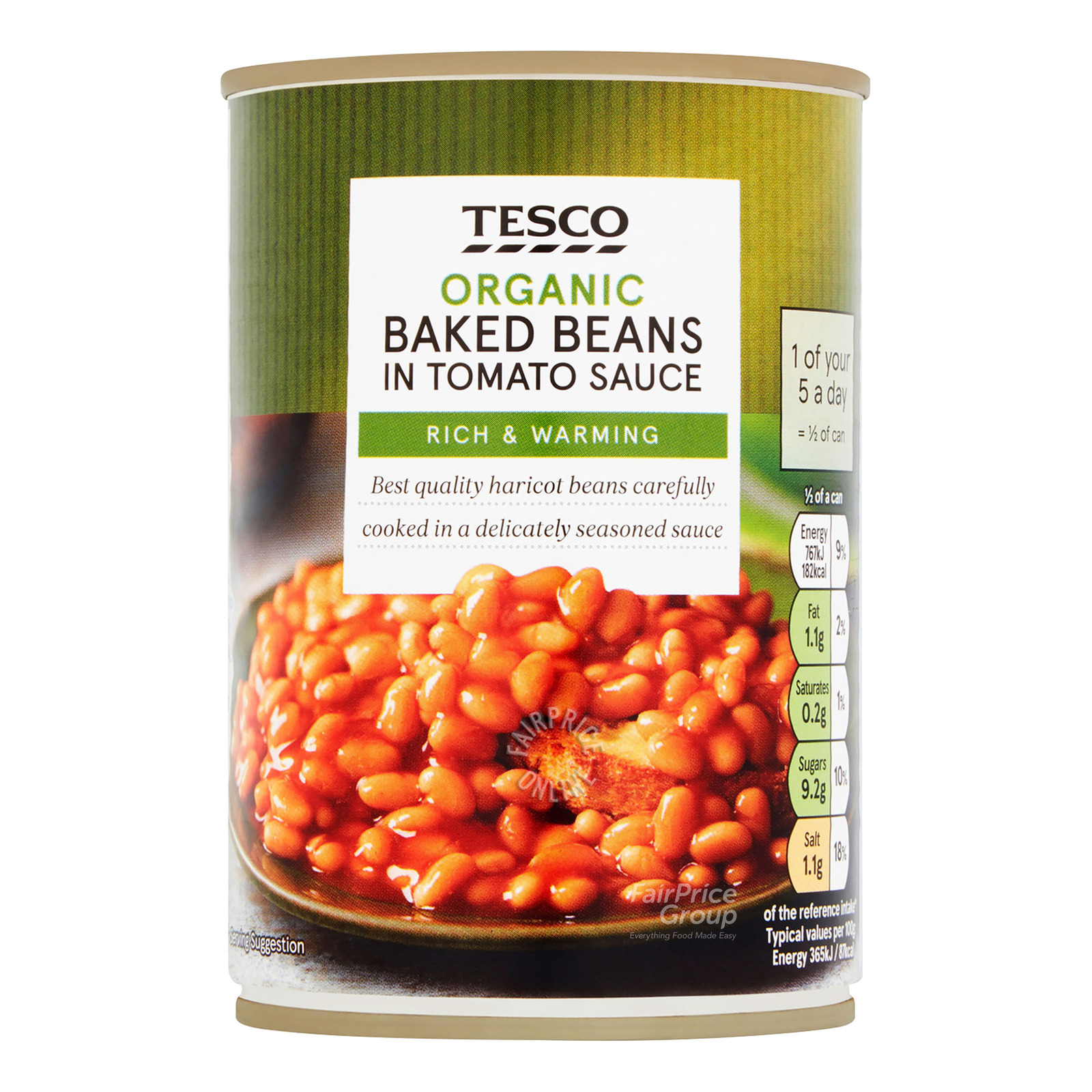 Tesco Organic Baked Beans In Tomato Sauce | NTUC FairPrice
