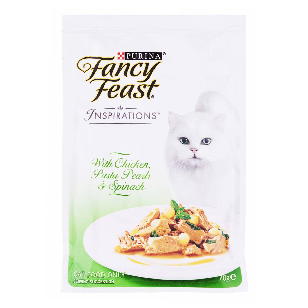 Fancy Feast Inspirations Cat Food - Chicken Pasta Pearls & Spinach ...
