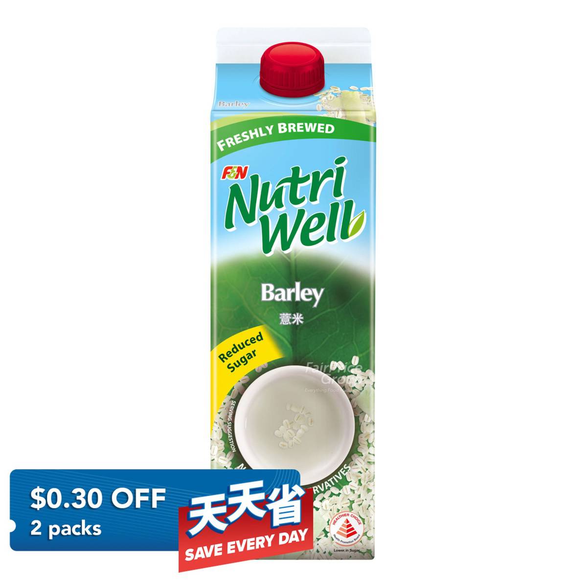 F&N NutriWell Reduced Sugar Drink - Barley | NTUC FairPrice