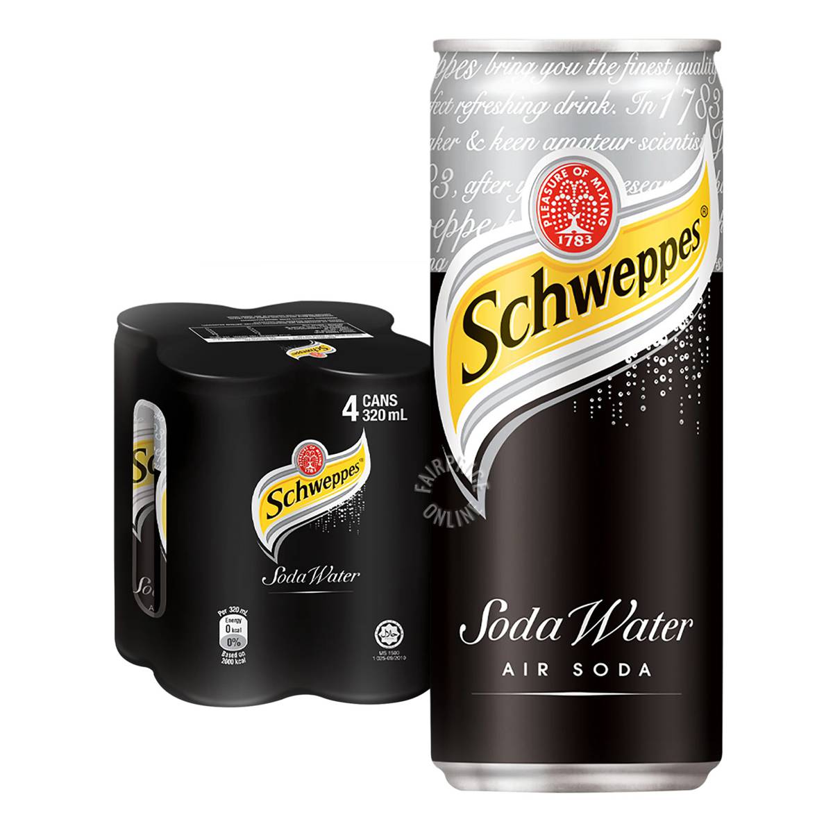 Schweppes Carbonated Can Drink - Soda Water | NTUC FairPrice