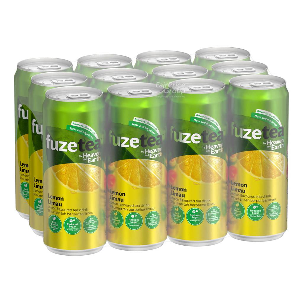 Fuze Tea Flavoured Green Tea Can Drink - Lemon | NTUC FairPrice