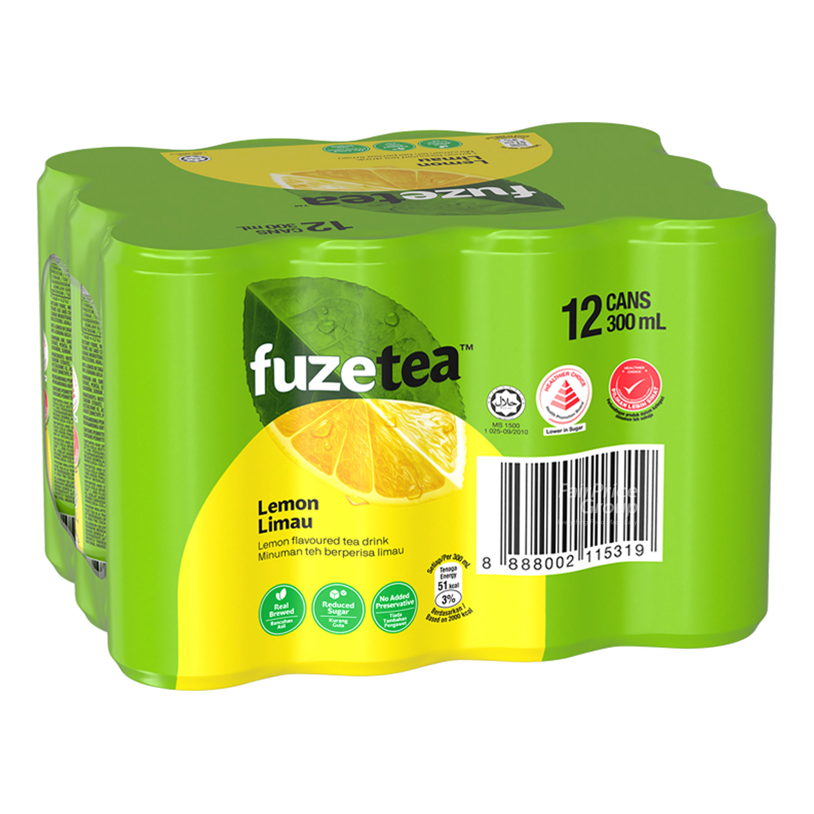 Fuze Tea Flavoured Green Tea Can Drink - Lemon | NTUC FairPrice