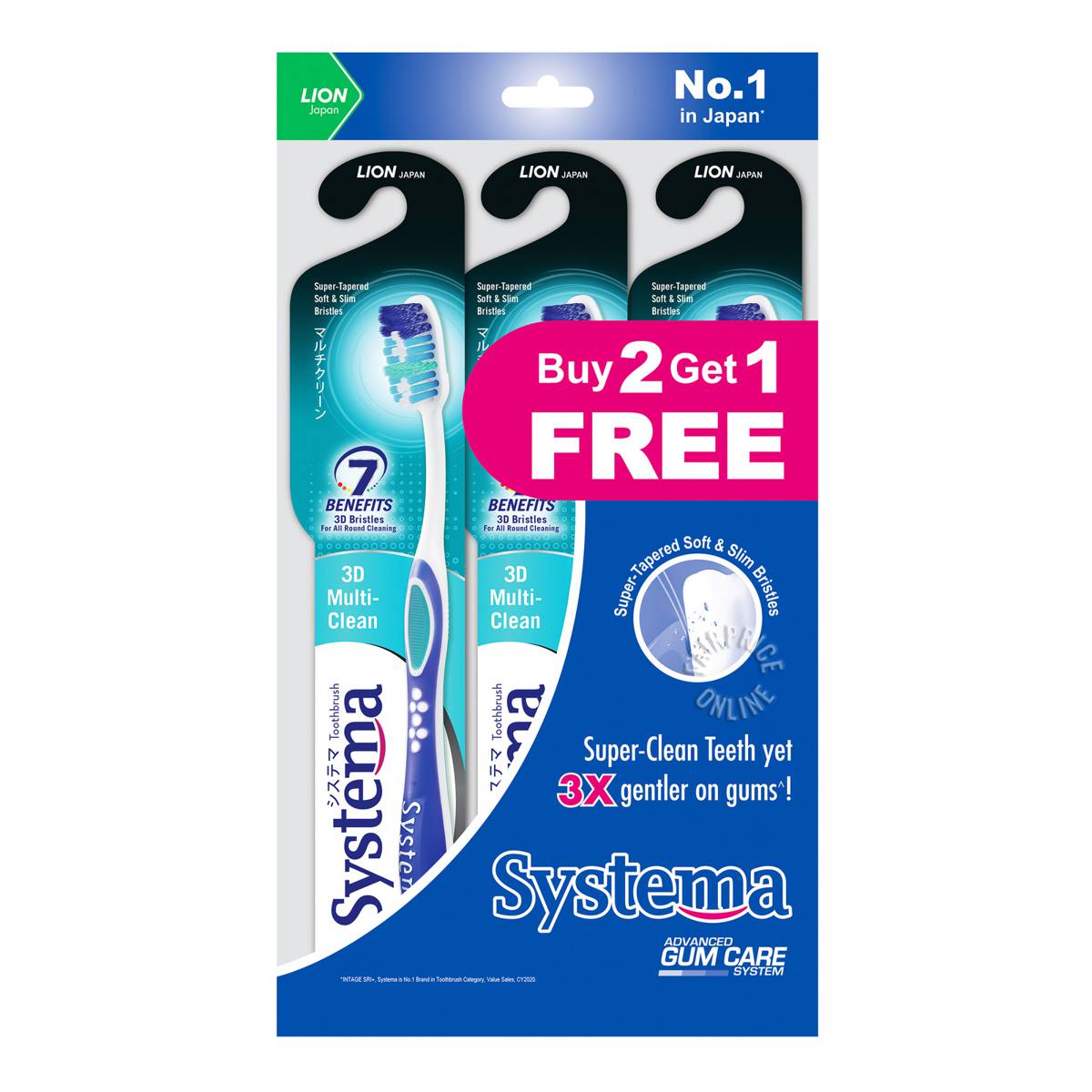 Systema 3D Multi-Clean Toothbrush - 7 Benefits | NTUC FairPrice