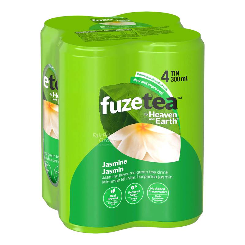 Fuze Tea Flavoured Green Tea Can Drink - Jasmine | NTUC FairPrice