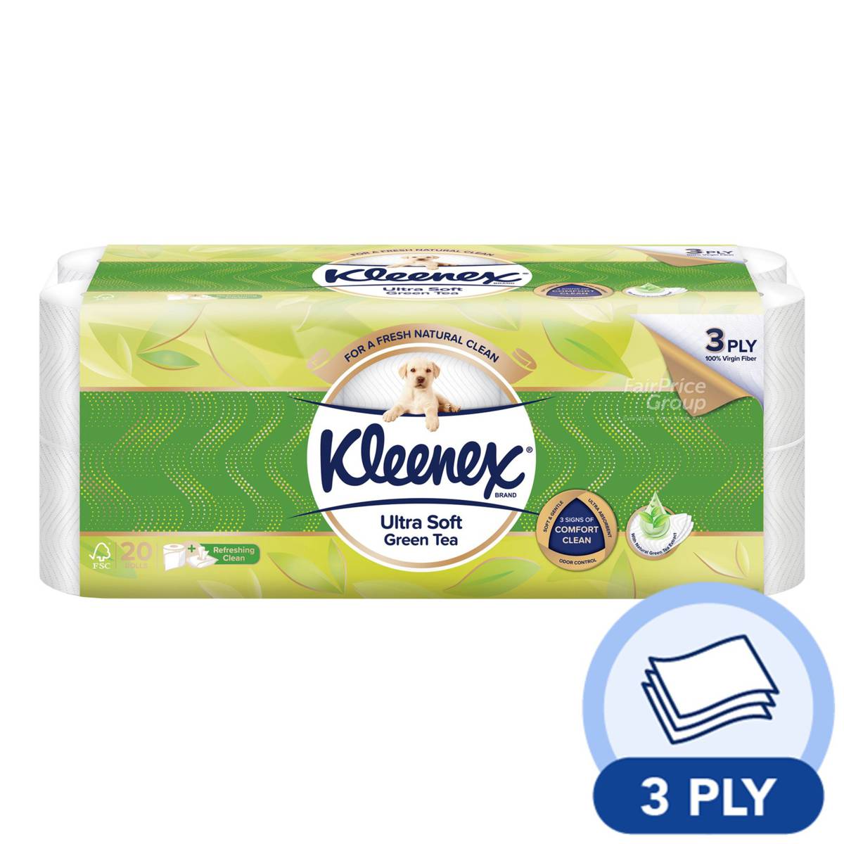 Kleenex Toilet Tissue Rolls - Green Tea Clean | NTUC FairPrice
