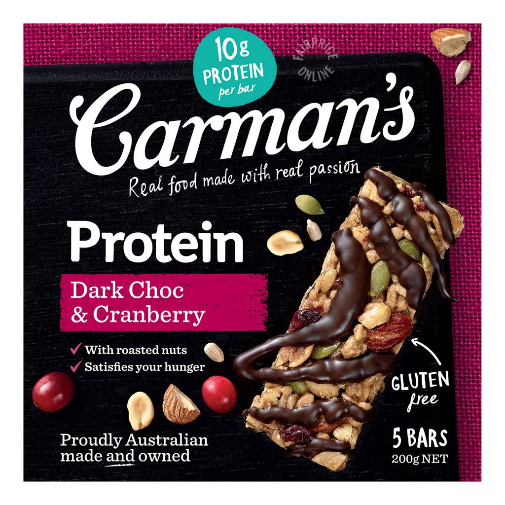 Carman's Gourmet Protein Bars - Dark Chocolate & Cranberry | NTUC FairPrice