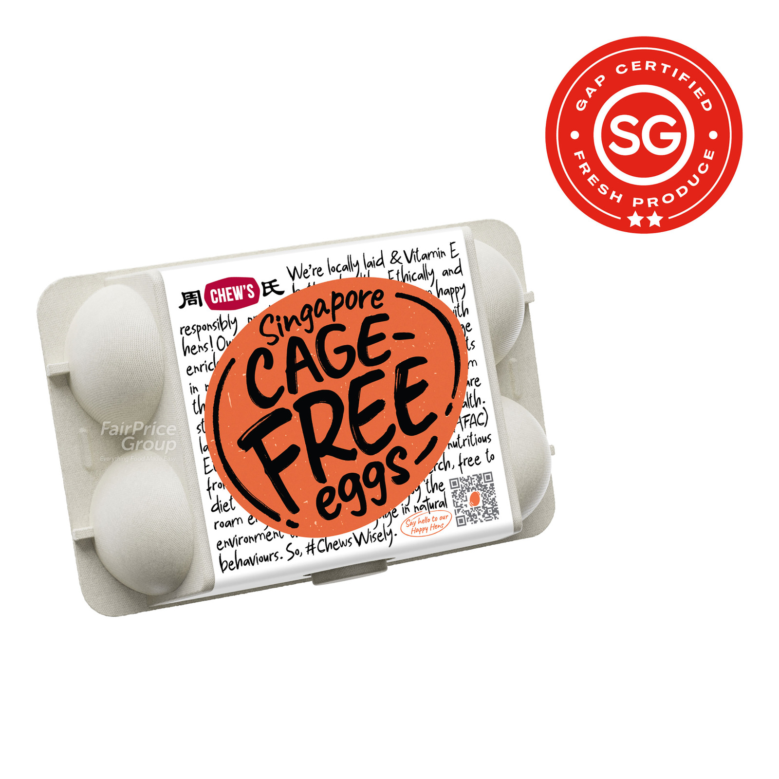 Chew's Singapore Fresh Eggs - Cage Free | NTUC FairPrice