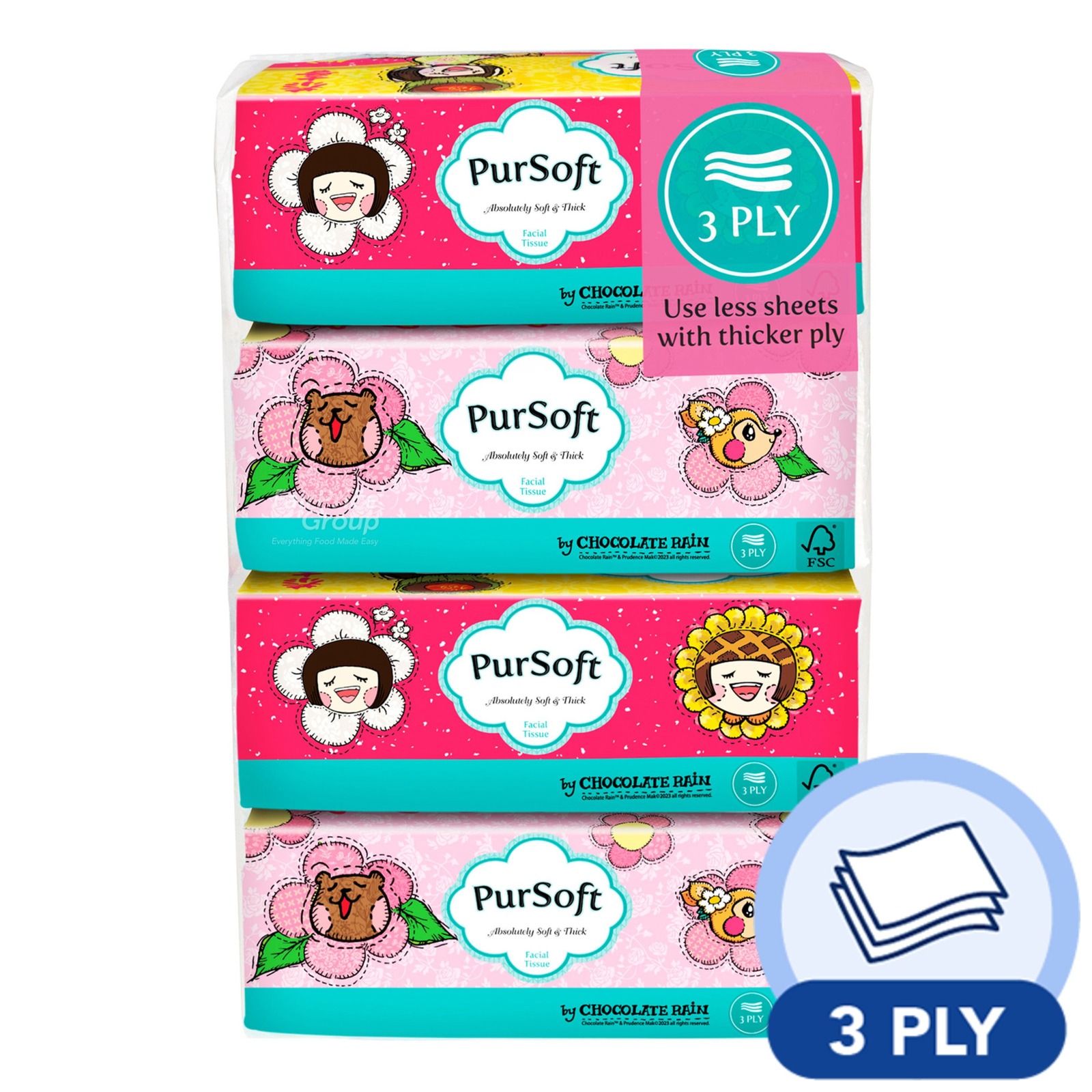 PurSoft Tissue Soft Pack - CNY (3ply) | NTUC FairPrice