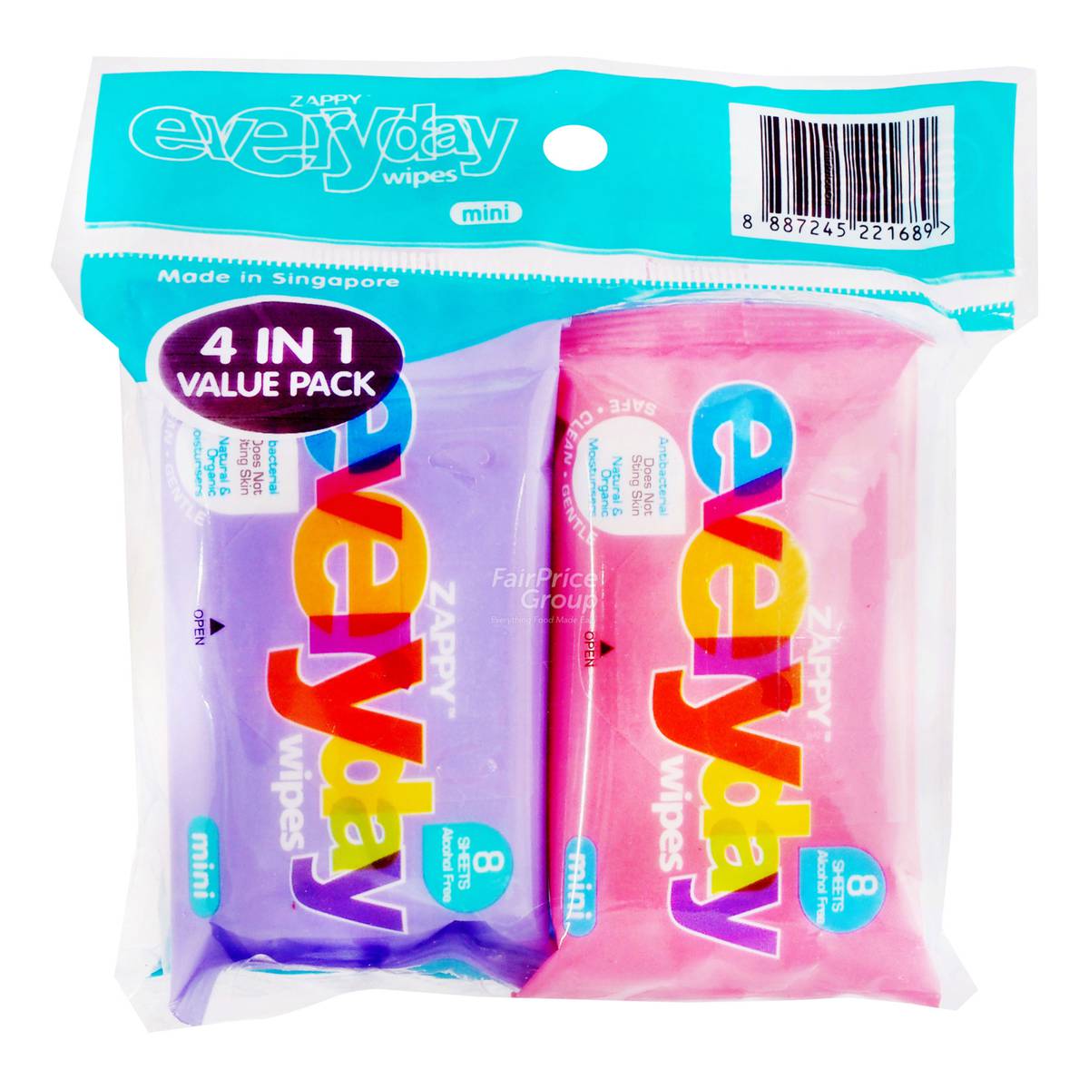 Zappy Alcohol Free Everyday Wipes - Mini | NTUC FairPrice