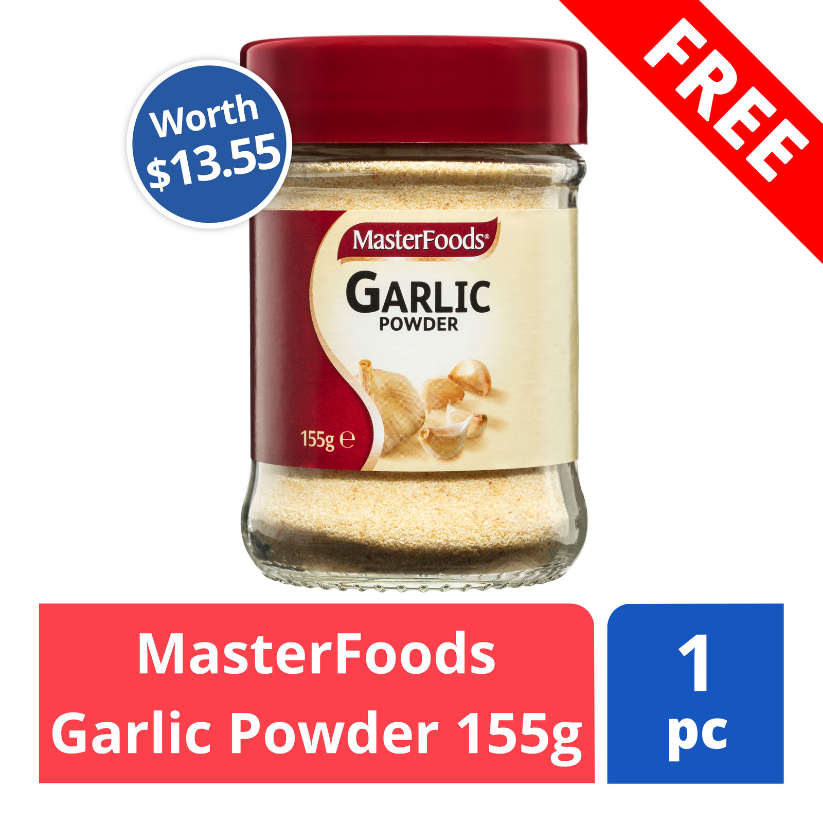 FREE MasterFoods Garlic Powder 155g (worth $13.55) | NTUC FairPrice